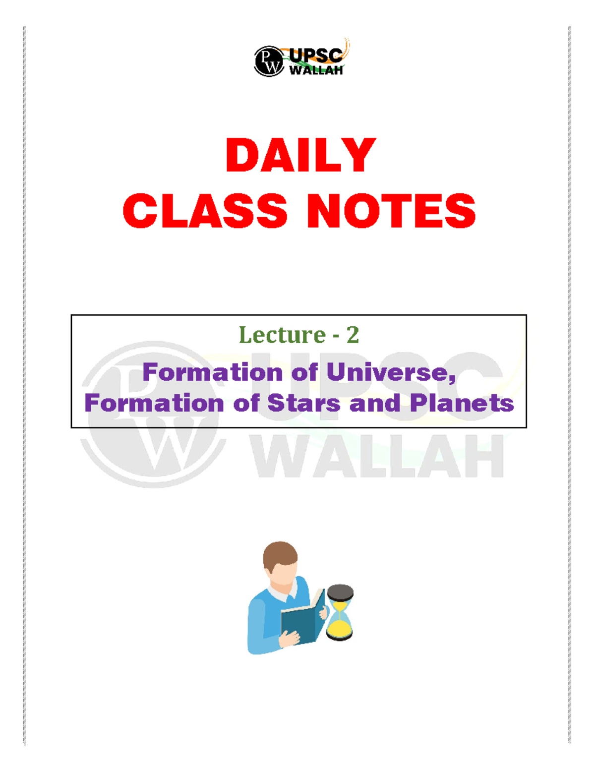 Geography UPSC 2 - Lecture Notes on Universe and Stars Formation - Studocu