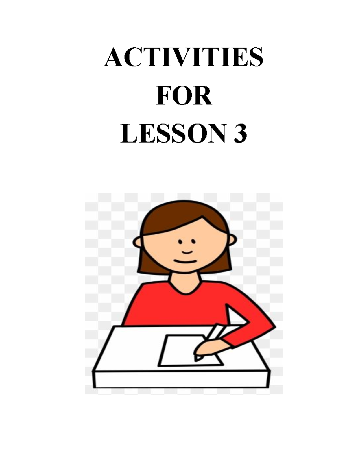 Assessment Activities for Lesson 3: Cognitive Development Stages - Studocu