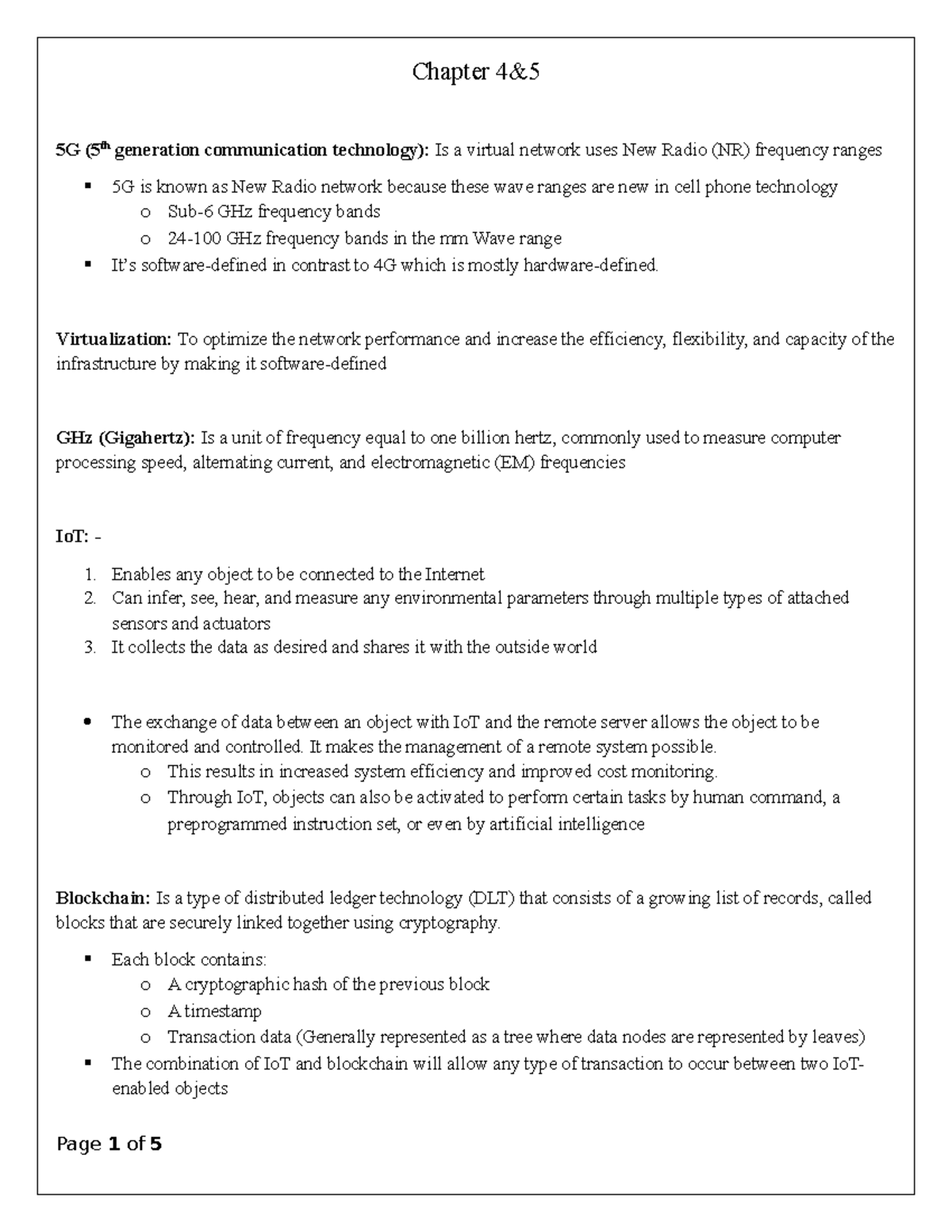 Summary Chapter 4&5 (Fundamentals of Fin Tech) - Chapter 4& 5G (5th ...