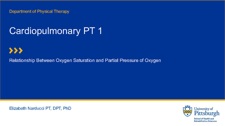 Relationship Between SpO2 and PaO2 in PT-600: Clinical Insights - Studocu