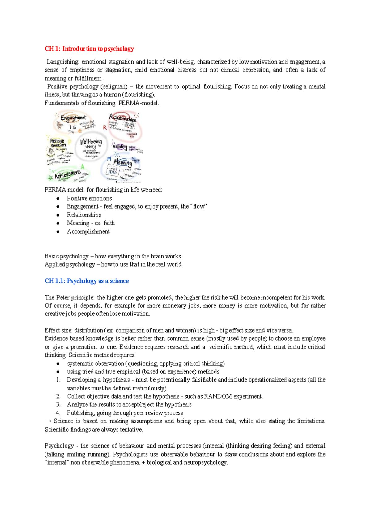 Psychology 101: Comprehensive Notes on Key Concepts and Theories - Studocu