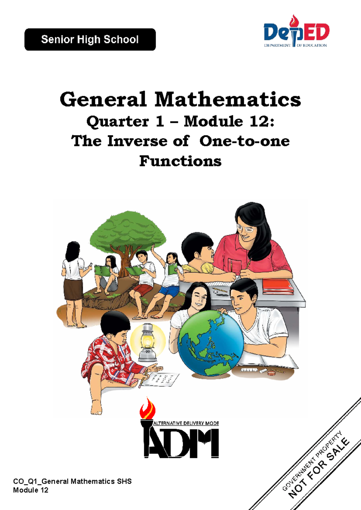 CO_Q1_General Mathematics SHS Module 12: The Inverse of One-to-One Functions - Studocu
