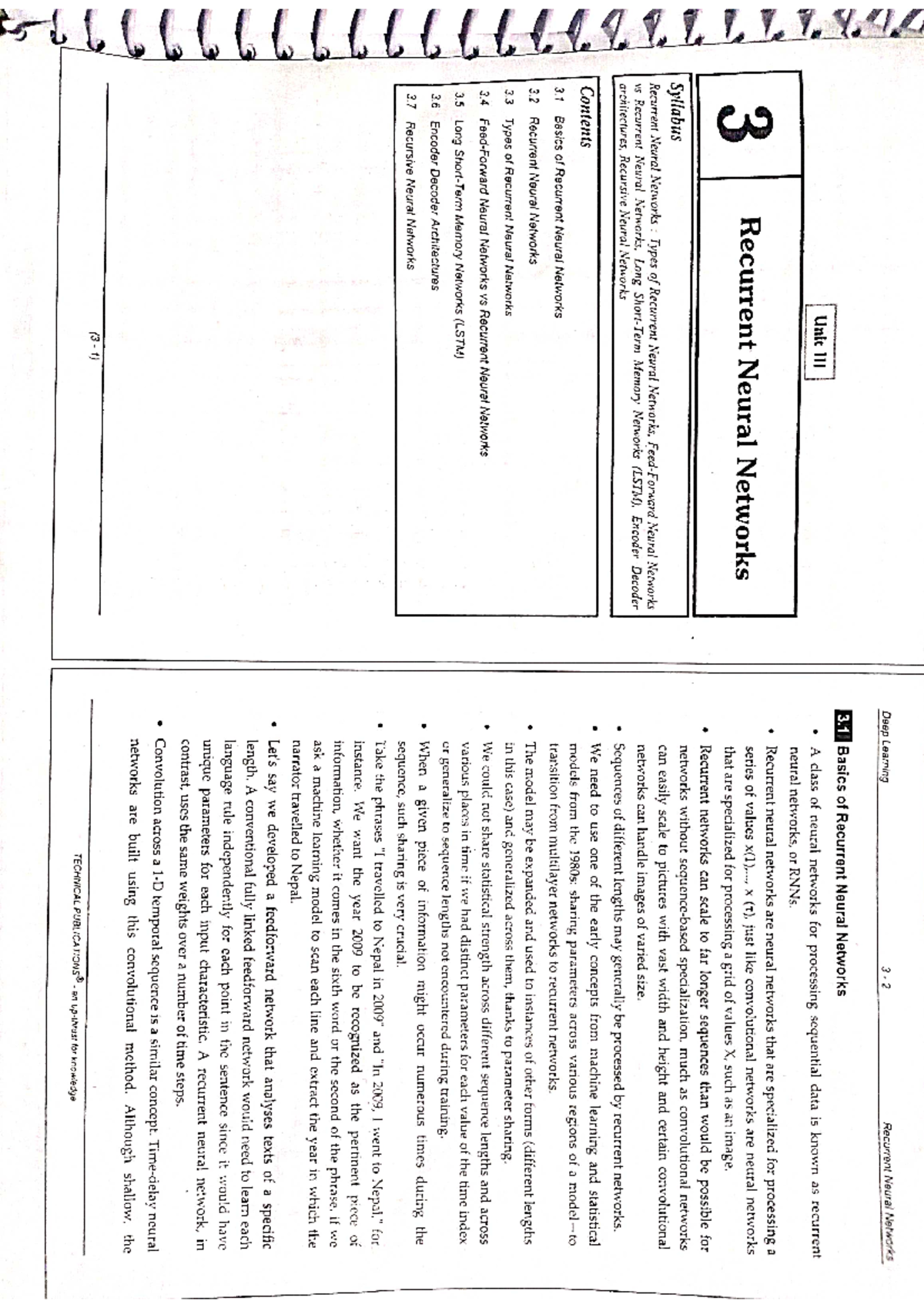 Deep Learning Unit3 6 Deep Learning Recurrent Neural Networks 3