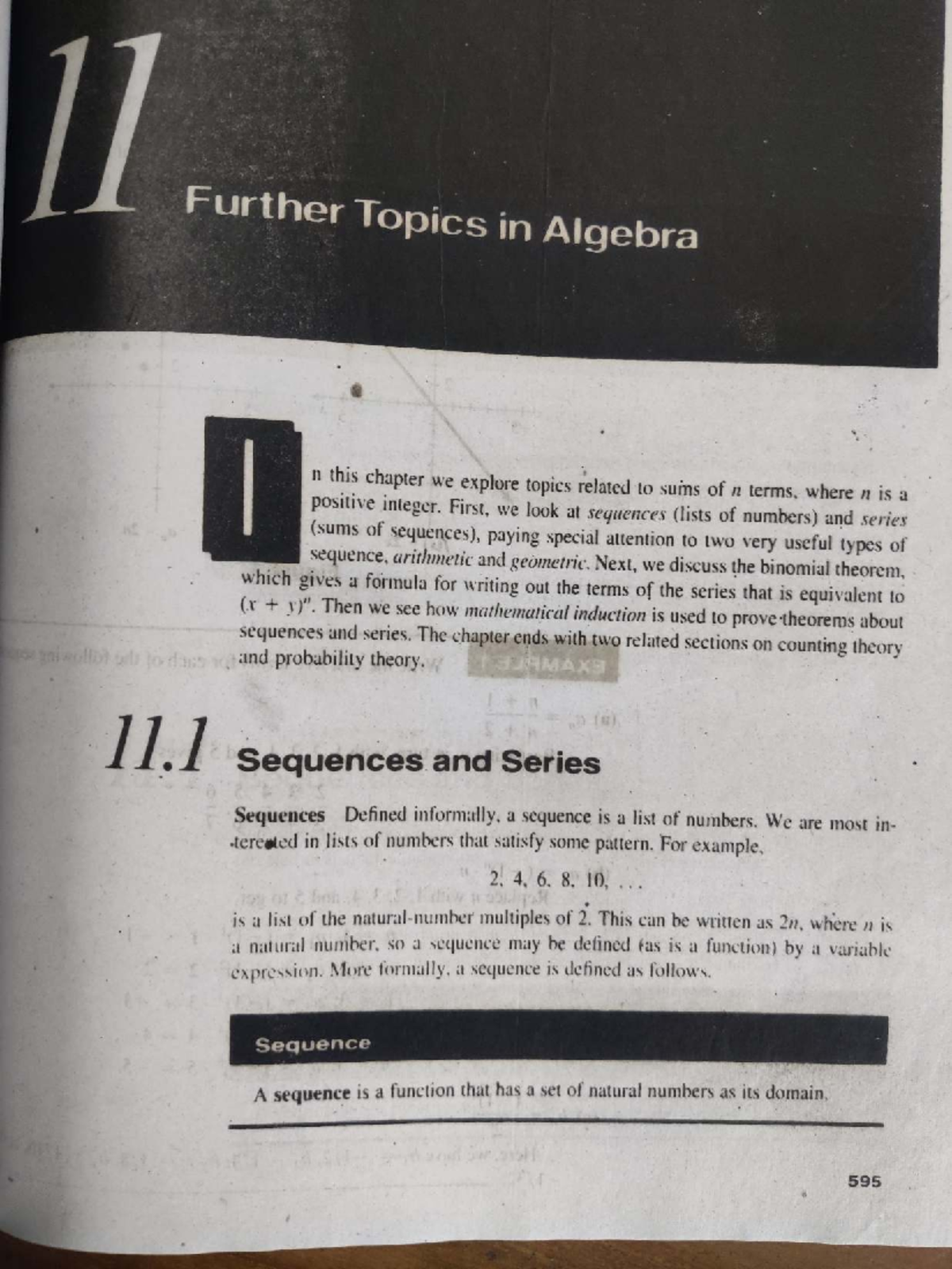 BUS 112 Chapter 11: Sequences and Series Overview - Studocu
