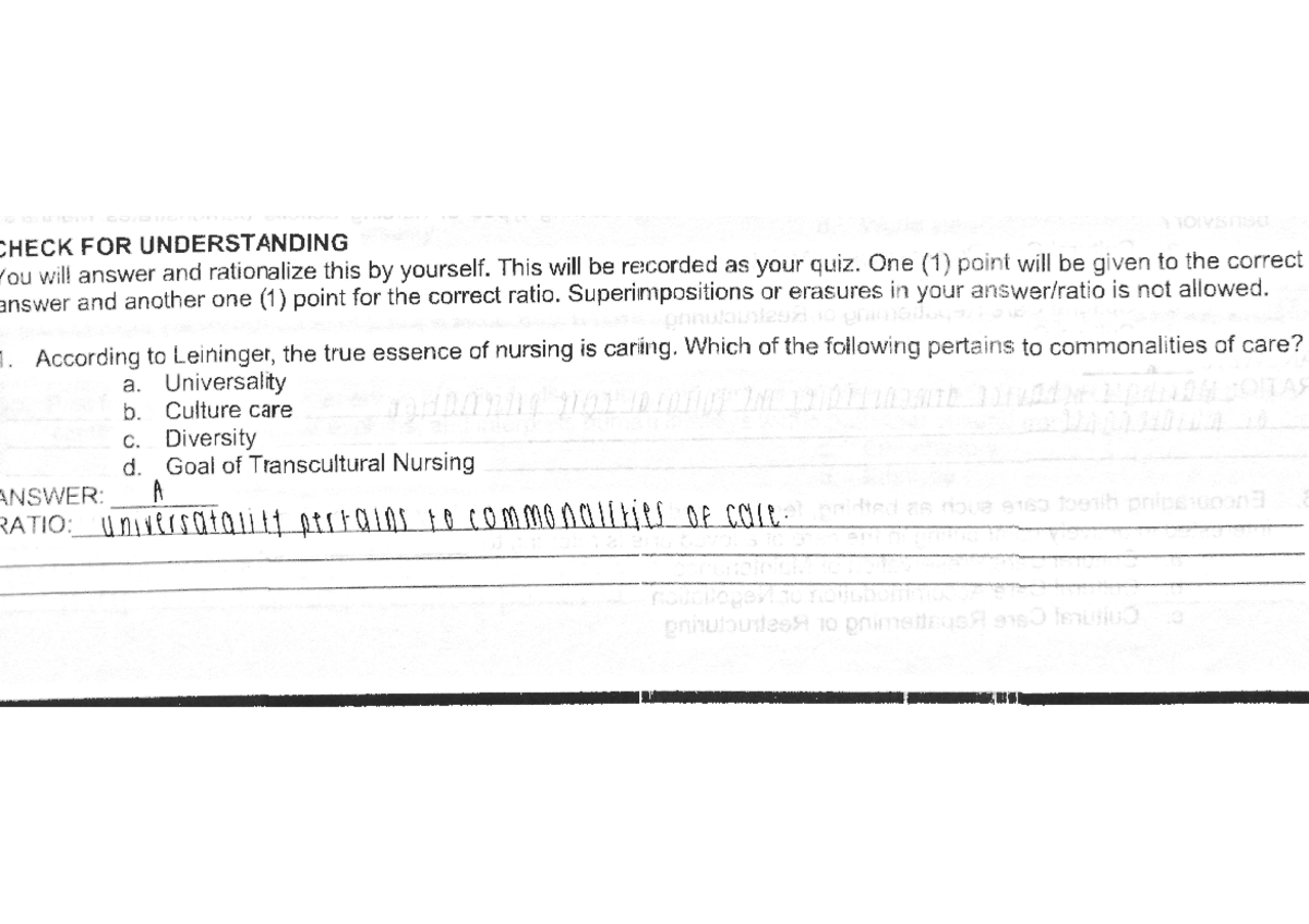 Module 14 - CHECK FOR UNDERSTANDING ou will answer and rationalize this ...