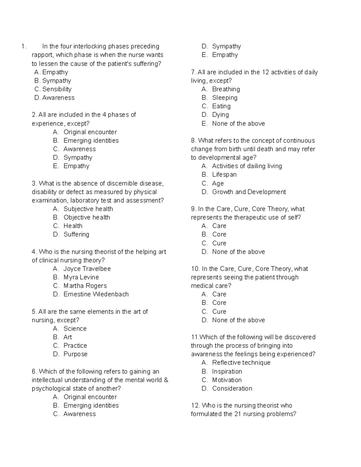 TFN- Practice-TEST - Midterms practice test - In the four interlocking ...