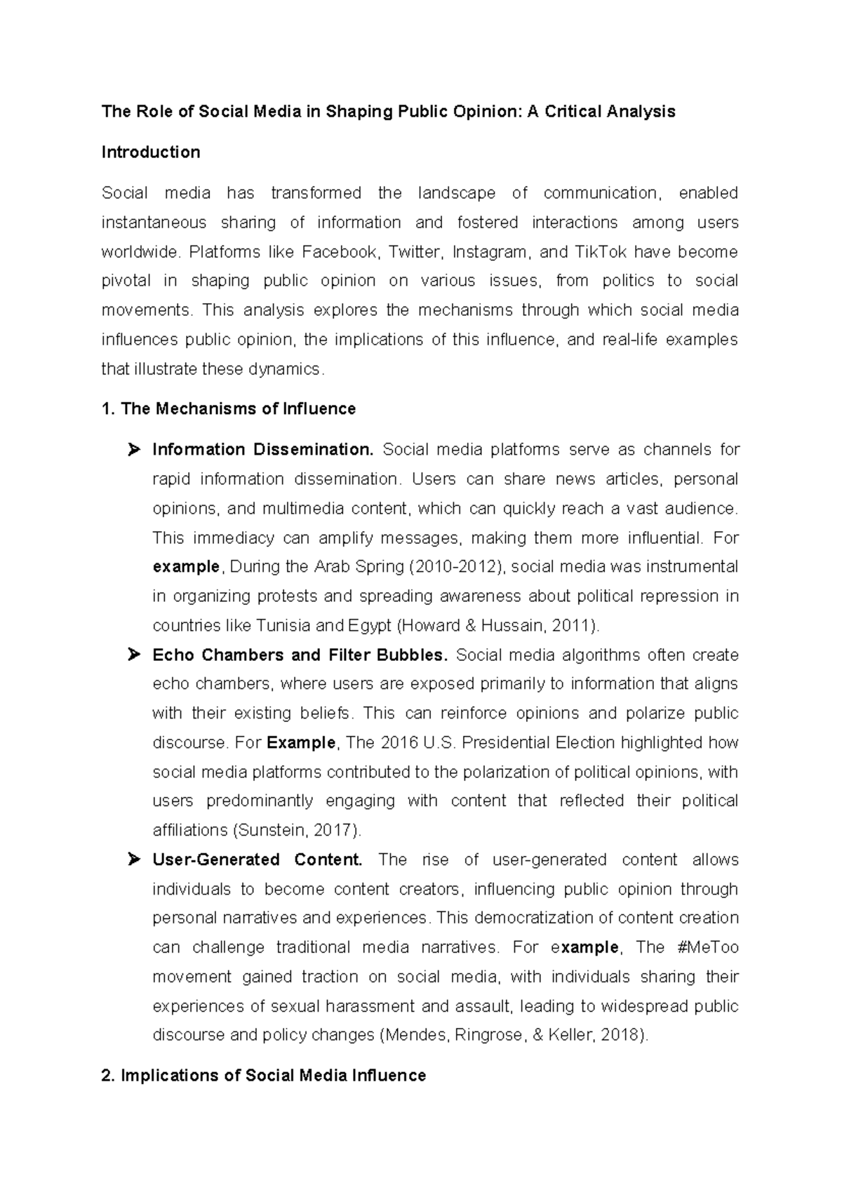 The Role of Social Media in Shaping Public Opinion - Platforms like ...