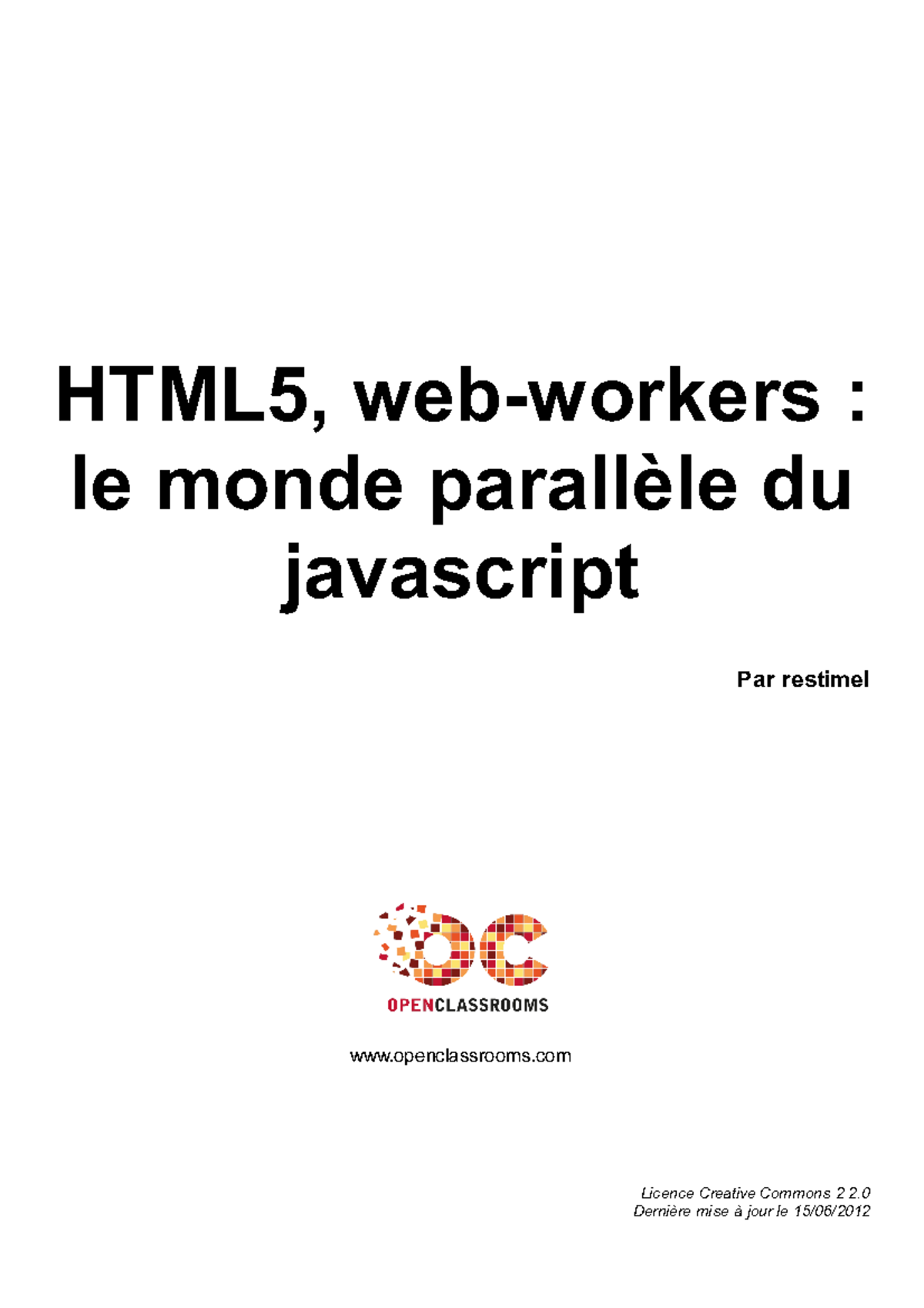 675526 HTML5 Web Workers : Programmation Parallèle en JS - Studocu