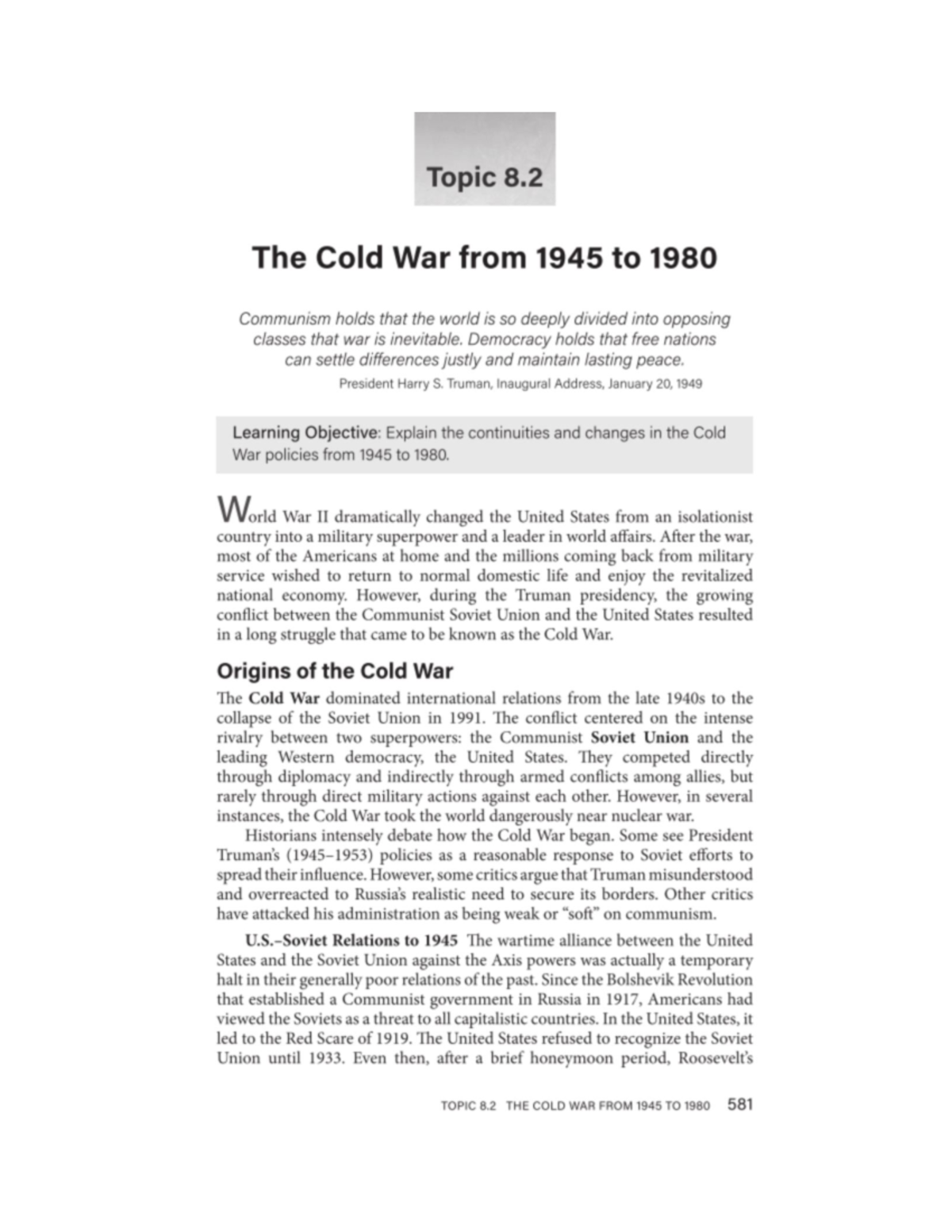Cold War Overview: 1945-1980 - Studocu