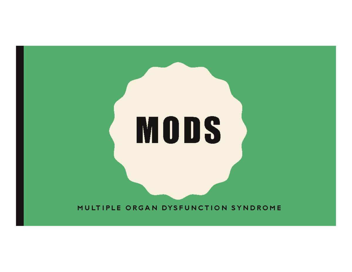 MODS - MODS ####### M U LT I P L E O R G A N DY S F U N C T I O N S Y N ...