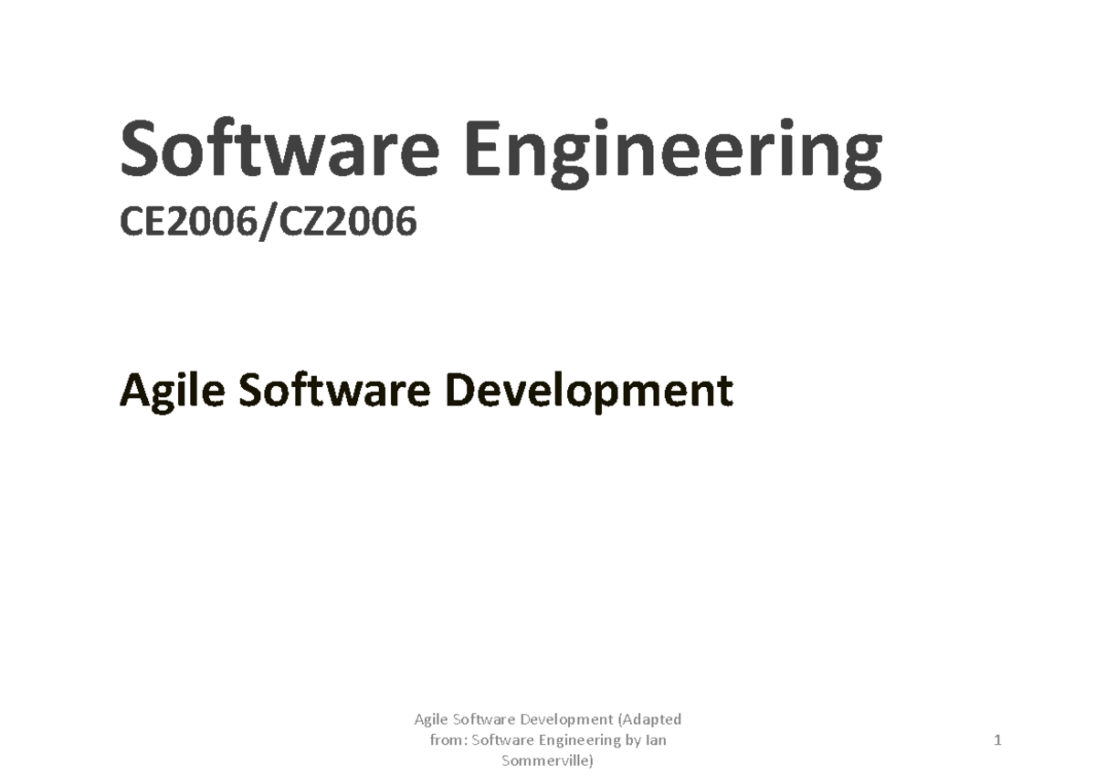 3 - Agile Software Development - Basics - ####### Agile Software ...
