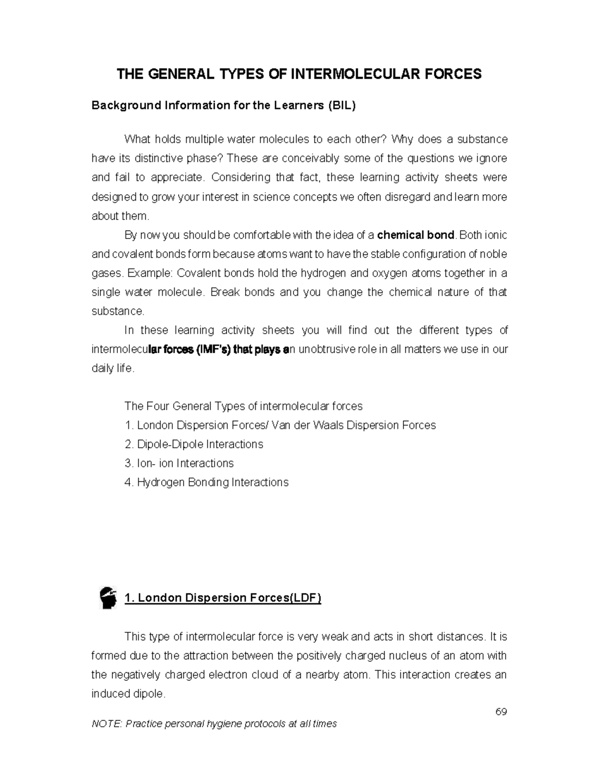 Intermolecular Forces: Types and Interactions - Module 5 Study Guide ...