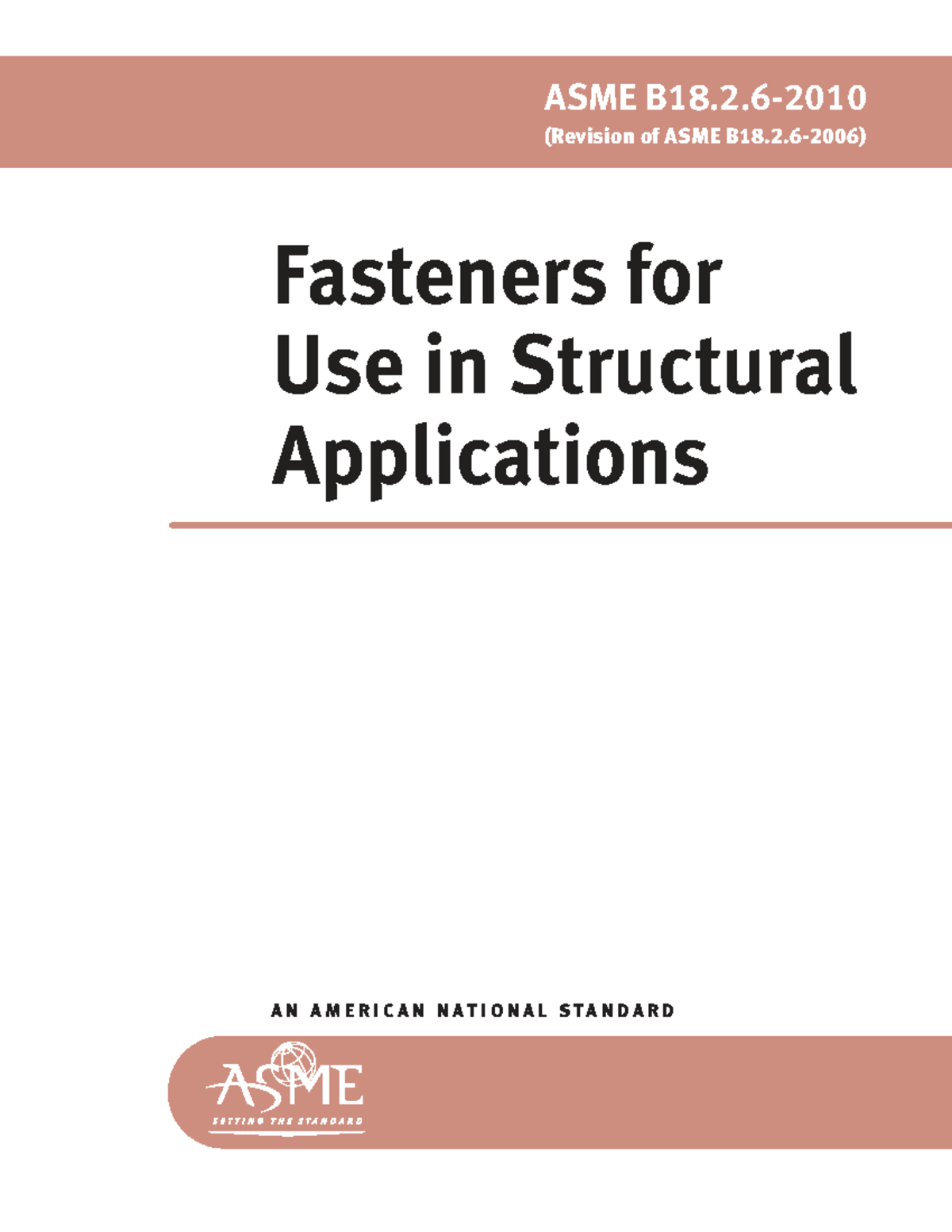 ASME B18.2: Fasteners for Structural Applications Standard - Studocu
