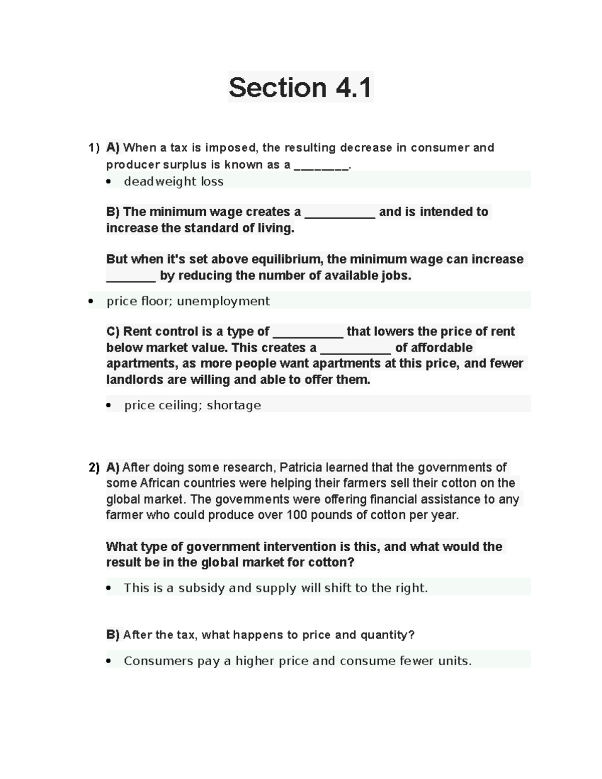 Micro Econ 4 - Key Concepts and Tax Effects Summary - Studocu
