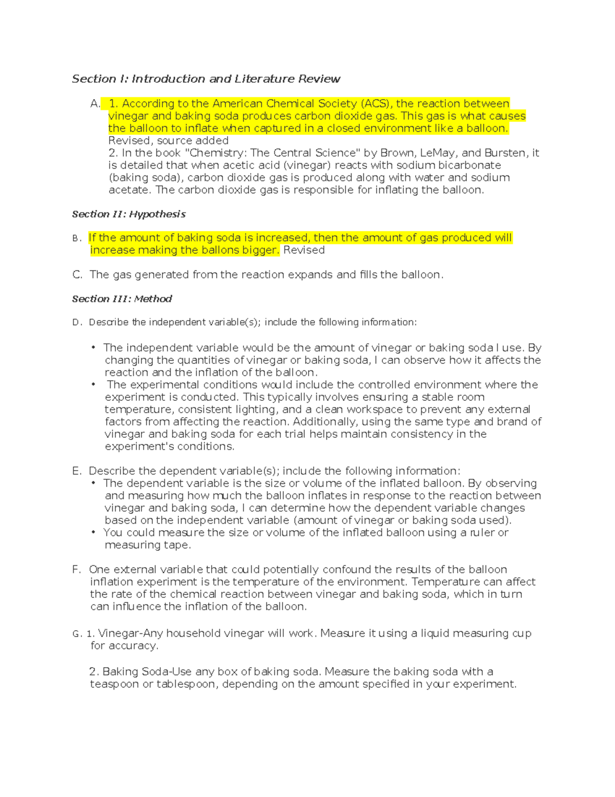 Natural Science Lab: Balloon Inflation Experiment Analysis - Studocu
