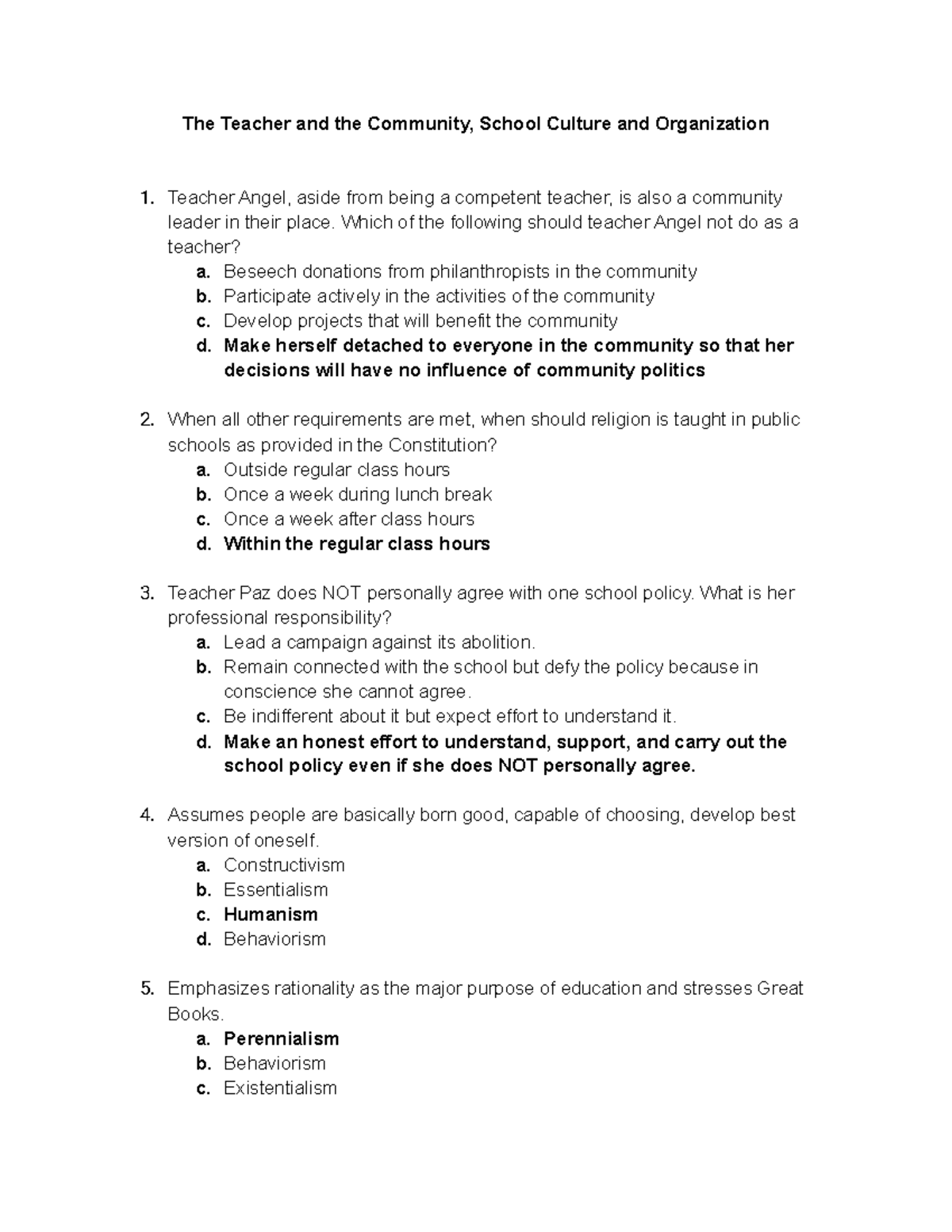 **The Teacher and the Community: Culture and Organization Insights ...