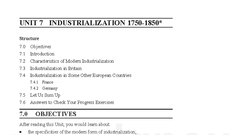 Unit 7: Industrialization and Political Systems in Europe - Studocu