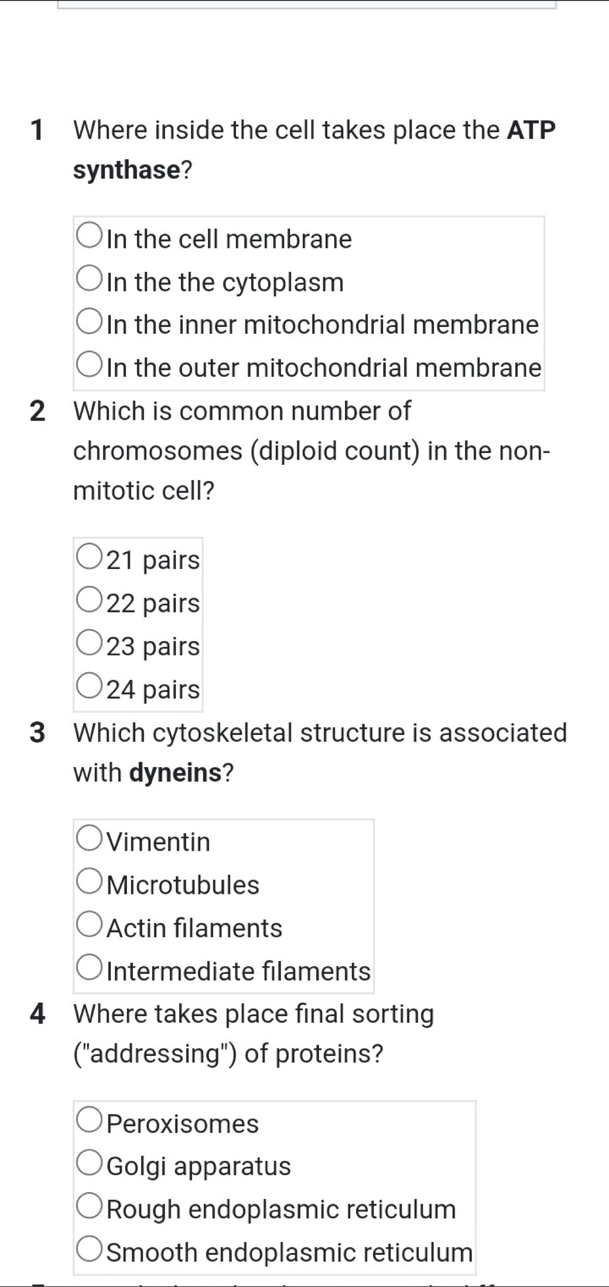 Cell Biology Quiz: Key Concepts and Mechanisms (BIO 202) - Studocu