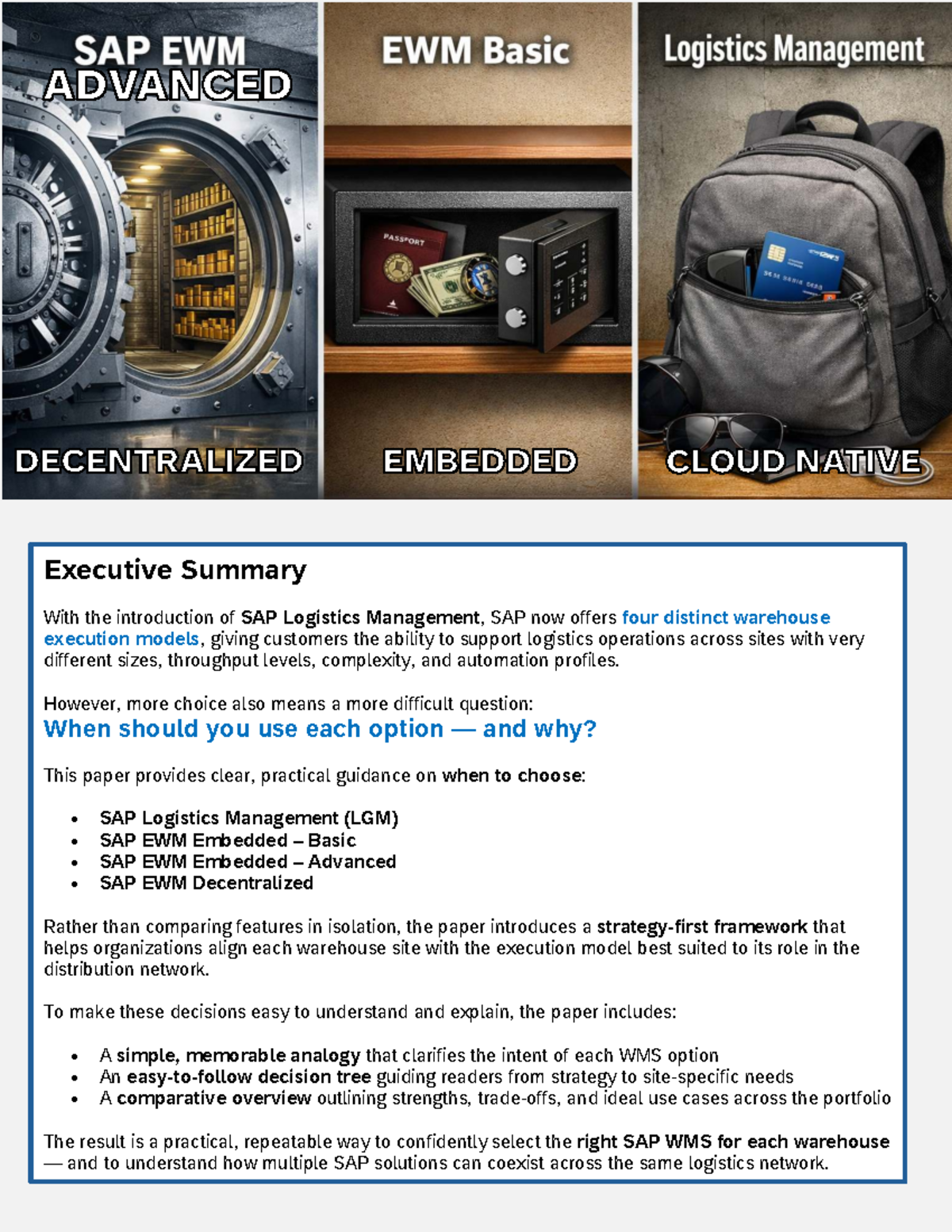 SAP EWM Warehouse Execution Models: A Practical Guide - Studocu