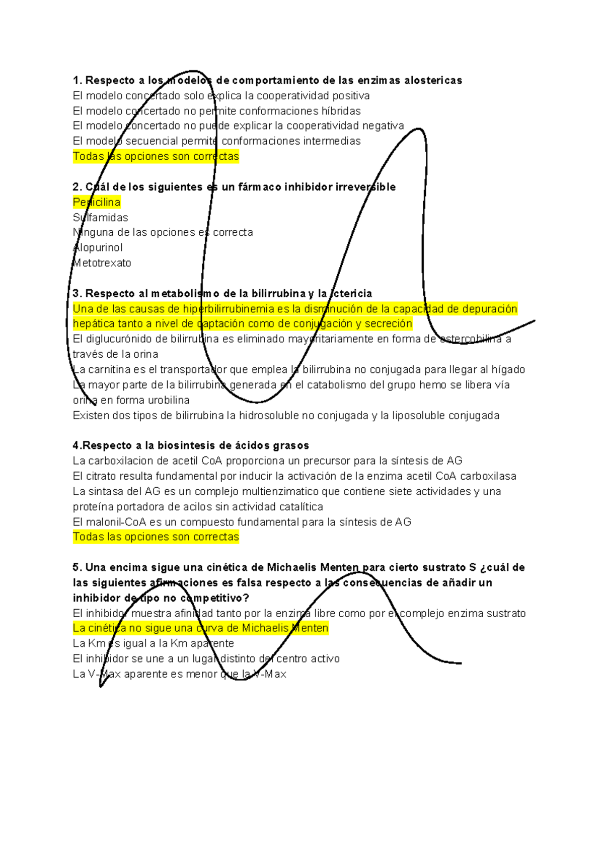 Examen BQ 1er Parcial: Metabolismo y Enzimas - Studocu