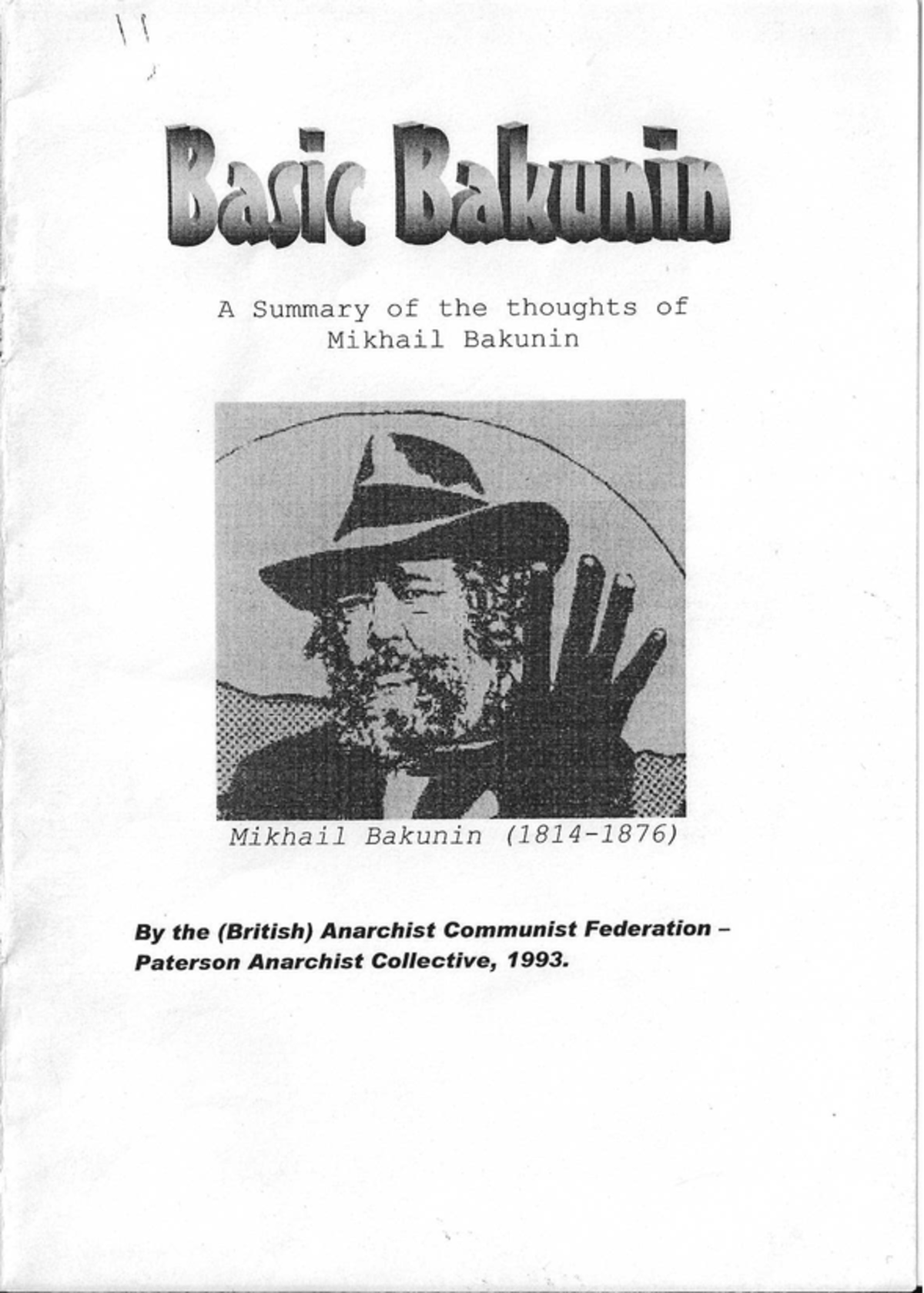 PAC-Basic Bakunin - Basic B KUAIL A Summary of the thoughts of Mikhail ...