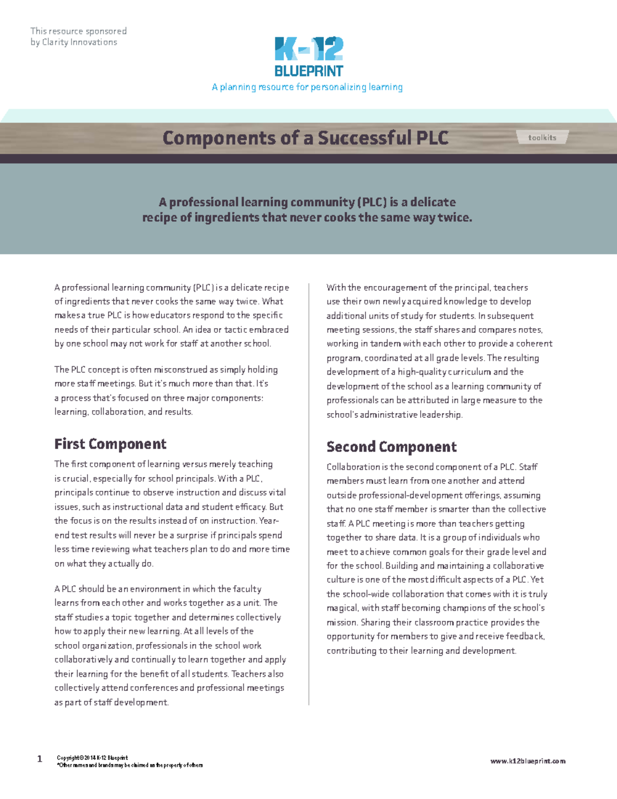Components of a Successful PLC: Key Elements for Educators - Studocu