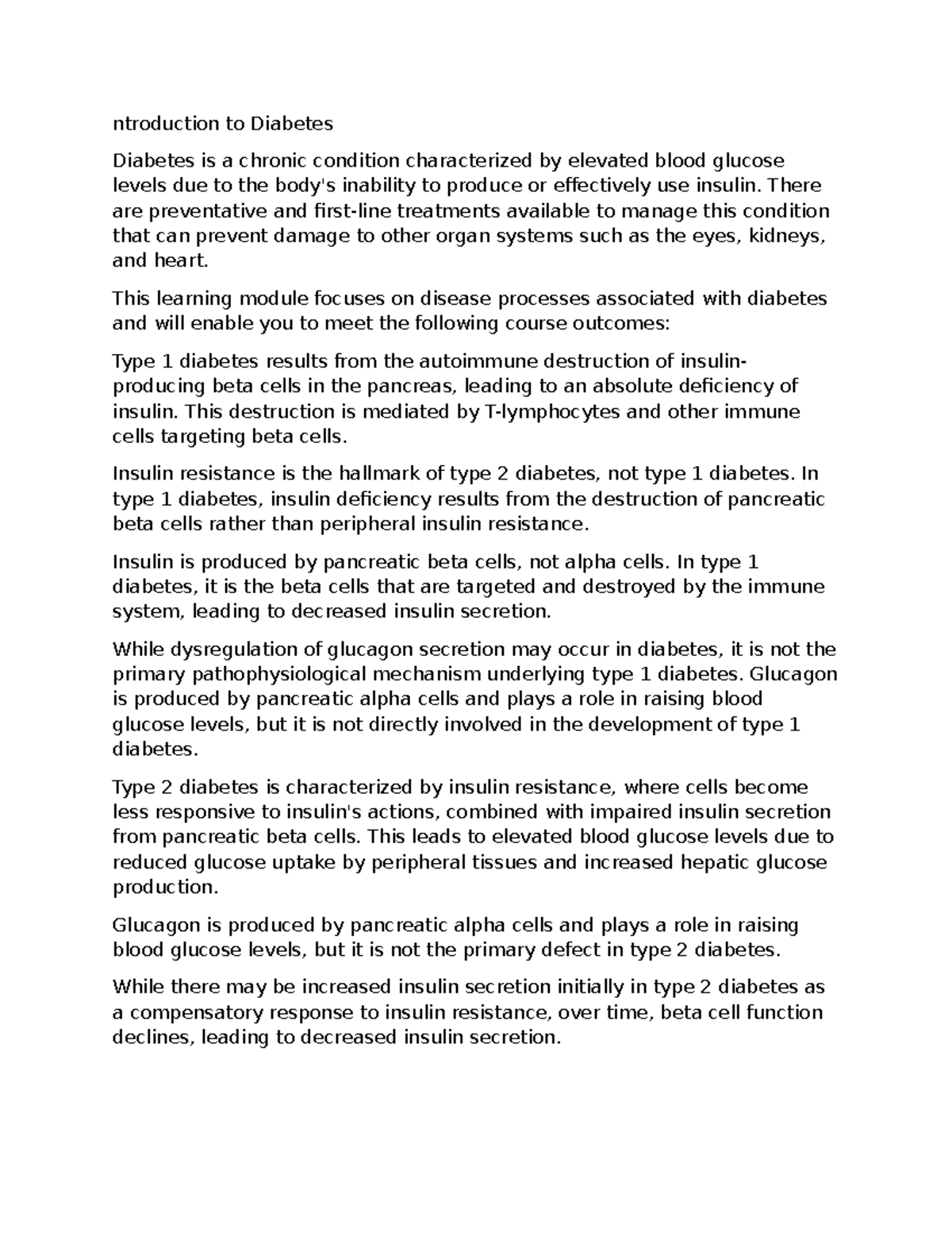 Introduction to diabetes: Understanding type 1 and type 2 diabetes ...