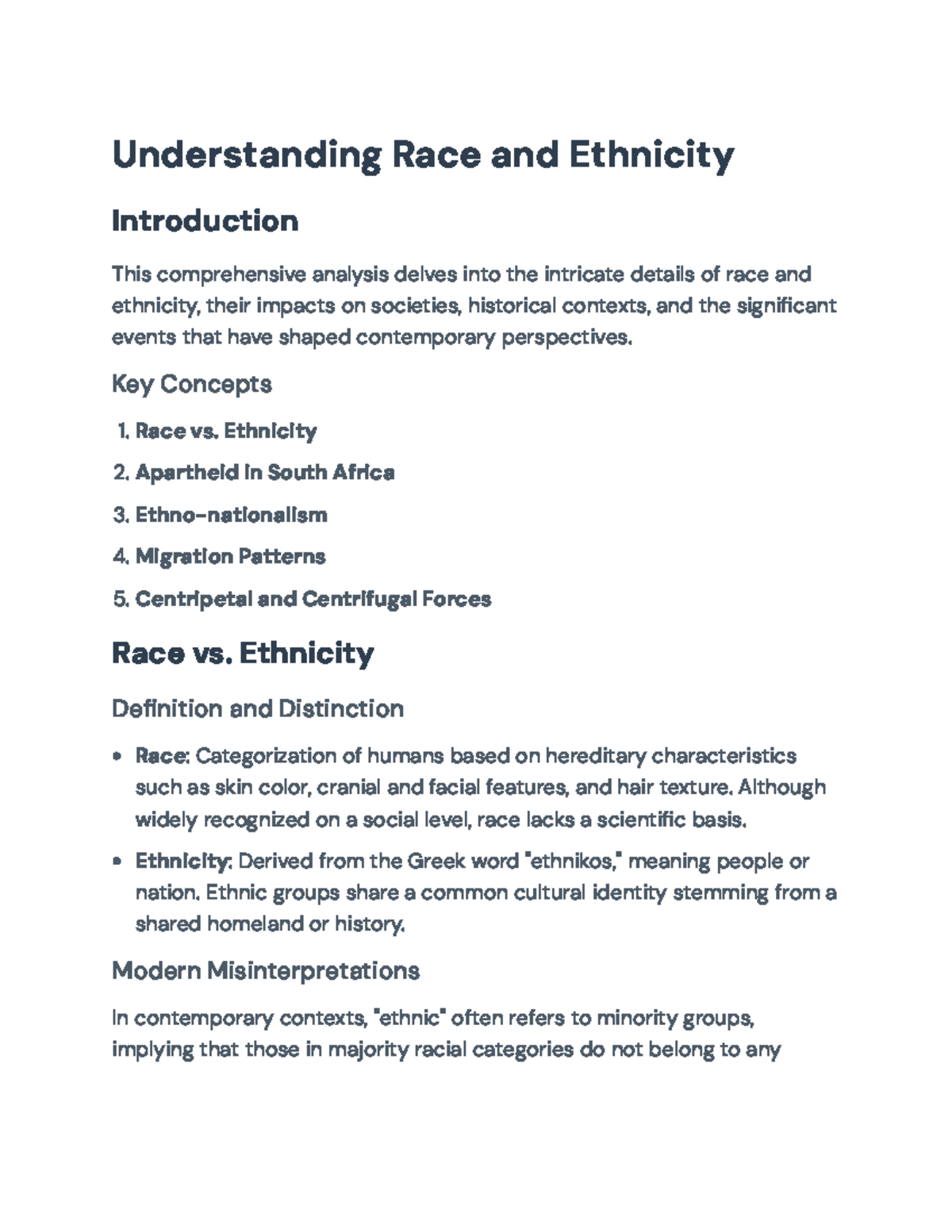 Understanding Race and Ethnicity: Historical and Social Perspectives ...