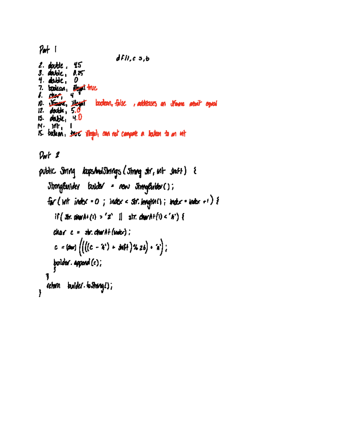 EECS 132 Midterm Review Lecture - Pat I 2 double 4. 3 double O dfli y 4 double O 7 boolean - Studocu