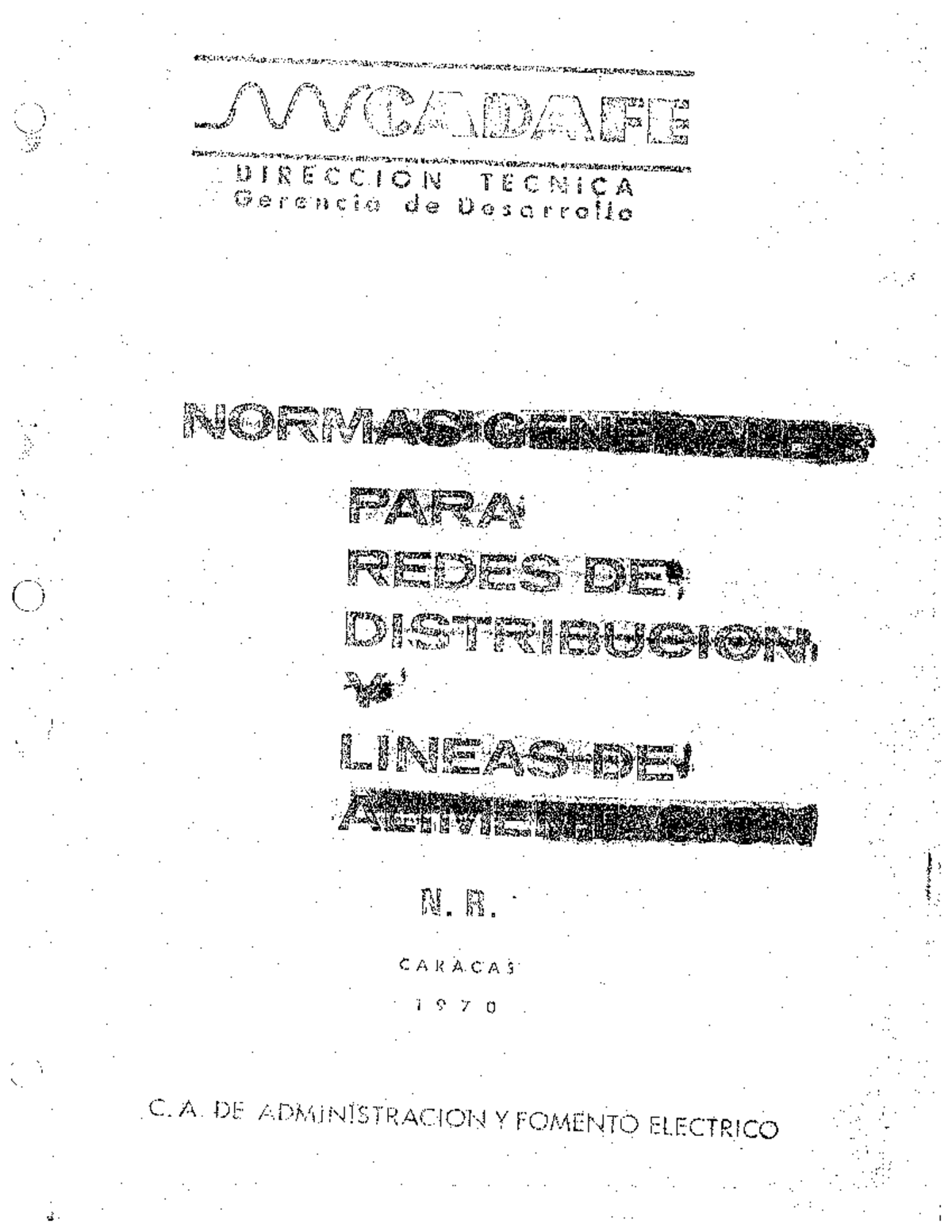 257974938 Normas Generales para Redes de Distribución de Cadafe - Studocu
