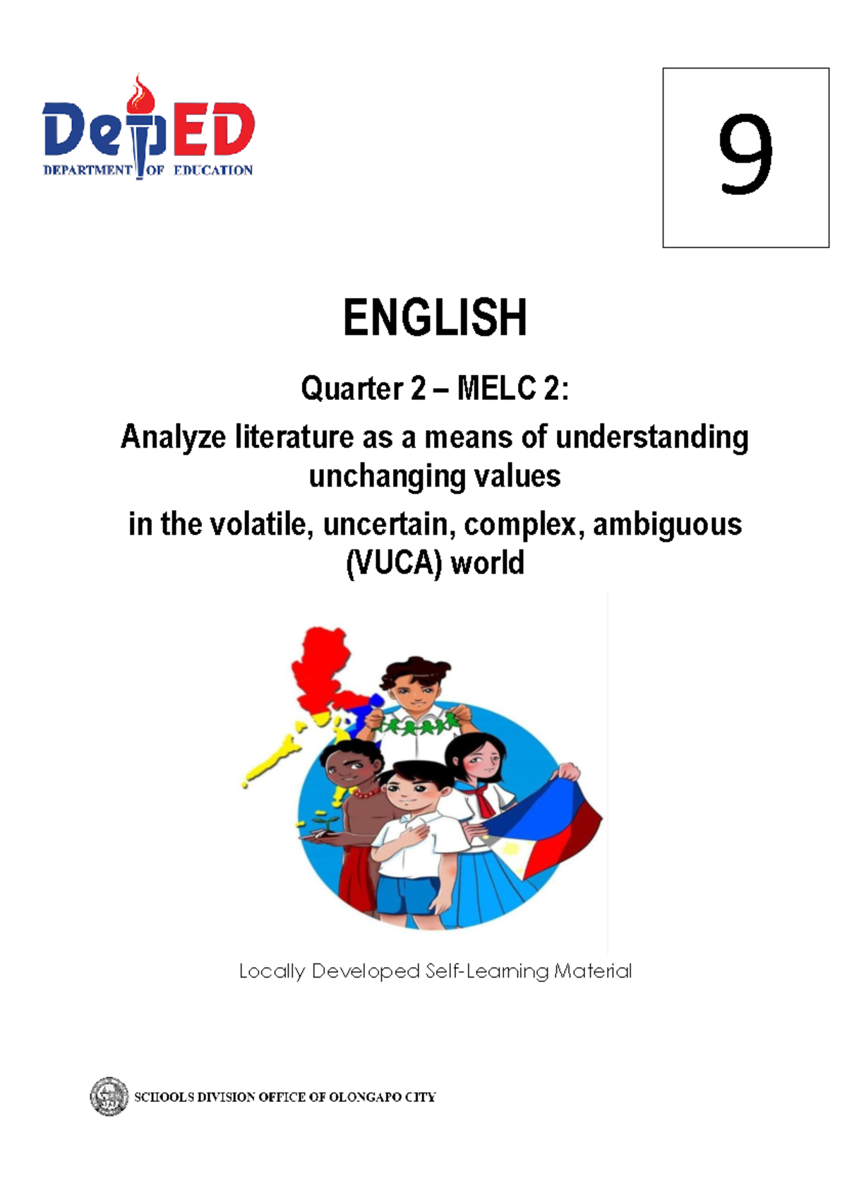 Analyzing Literature for Understanding in English-9 MELC-2 Module-2 - Studocu