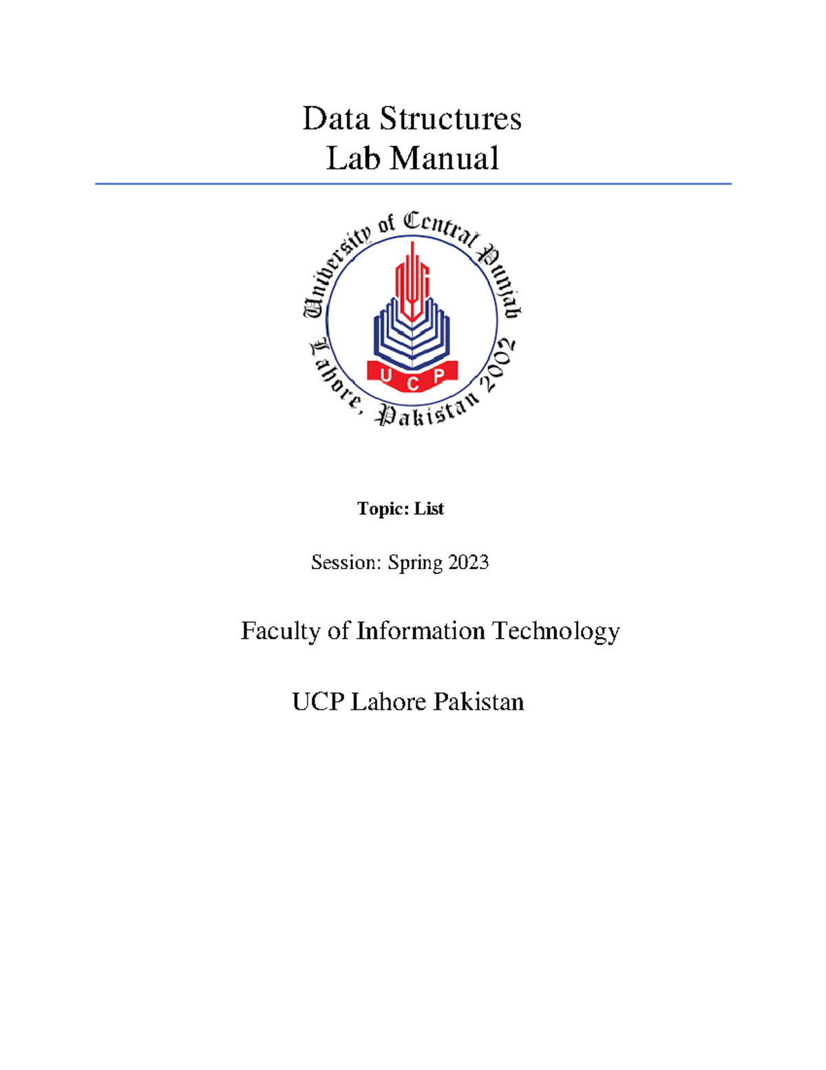 Data Structures Lab Manual: Array-Based List Implementation - IT101 - Studocu