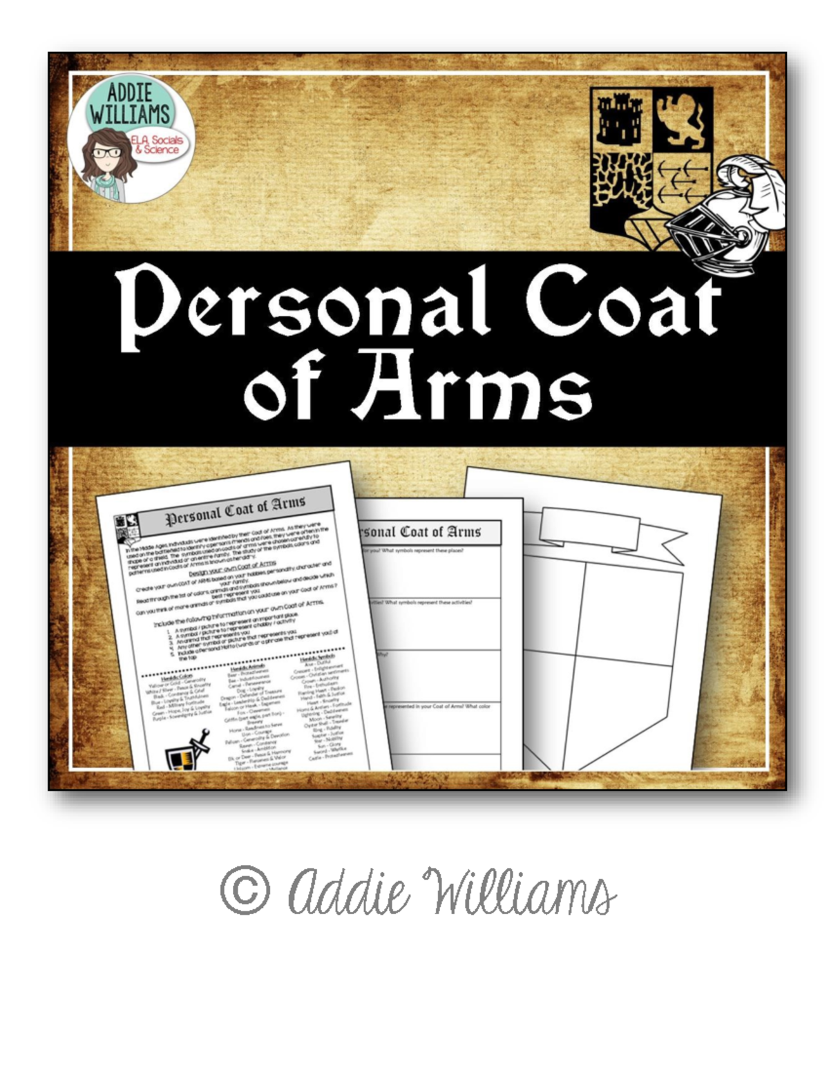Personal Coat of Arms Project Assignment (Middle Ages Unit) - Personal ...
