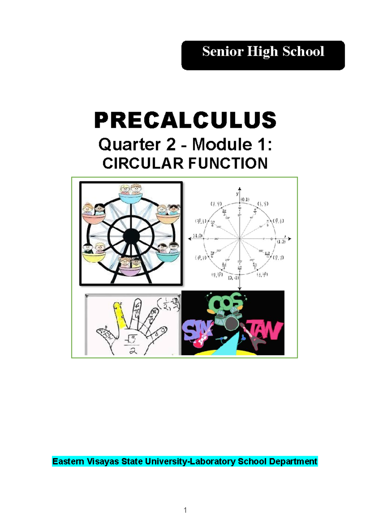 TRIGONOMETRY SECOND QUARTER PRE-CALCULUS GRADE 11 - 1 Senior High ...