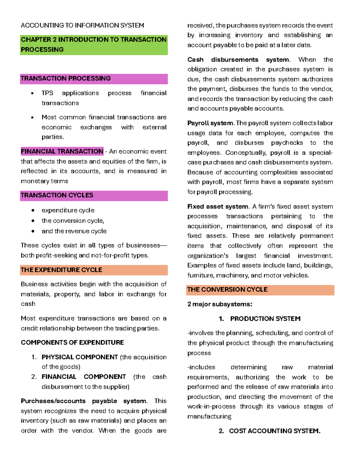 CHAP 2 IAIS - Introduction to Transaction Processing in Accounting ...