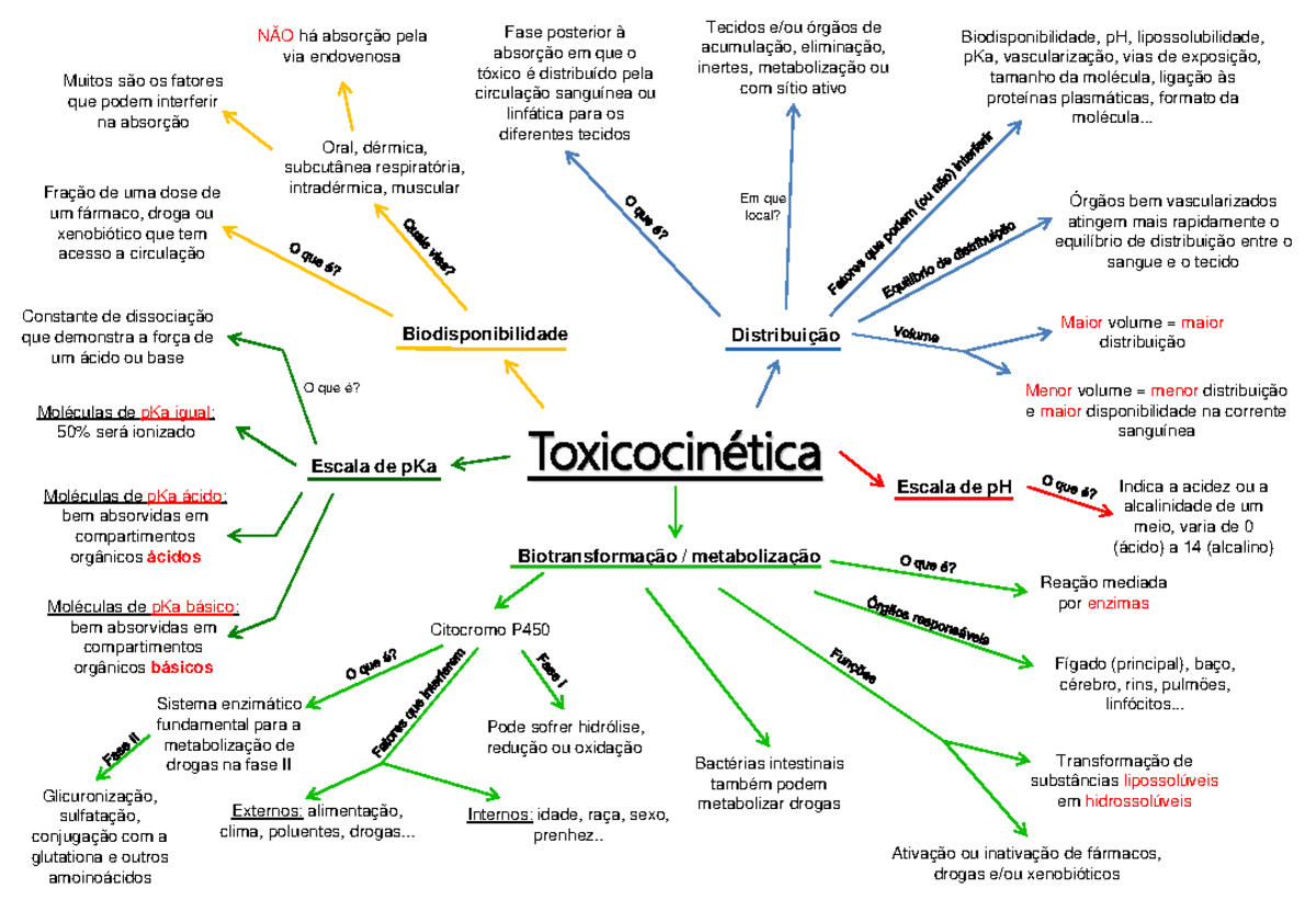 ATV Mapa Mental Toxicocinetica - ToxicocinÈtica Escala de pH Indica a acidez ou a alcalinidade ...