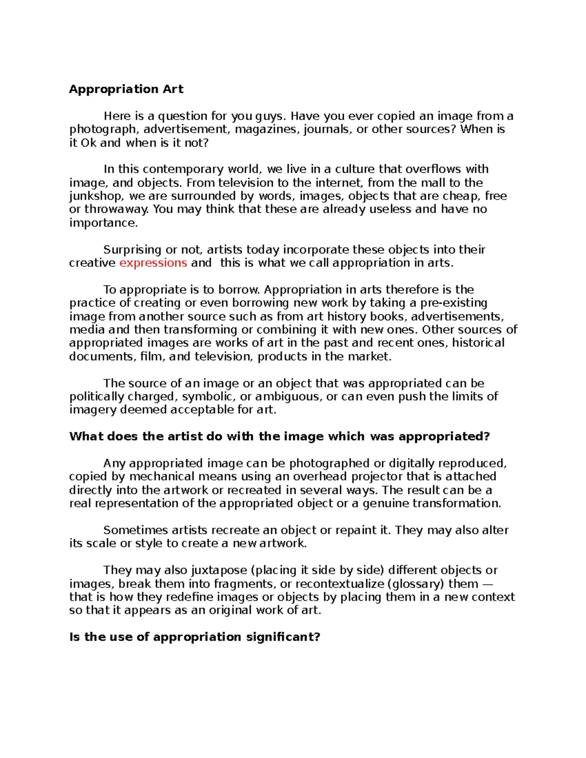 Chapter 1: Understanding the Importance and Meaning of Art - Studocu