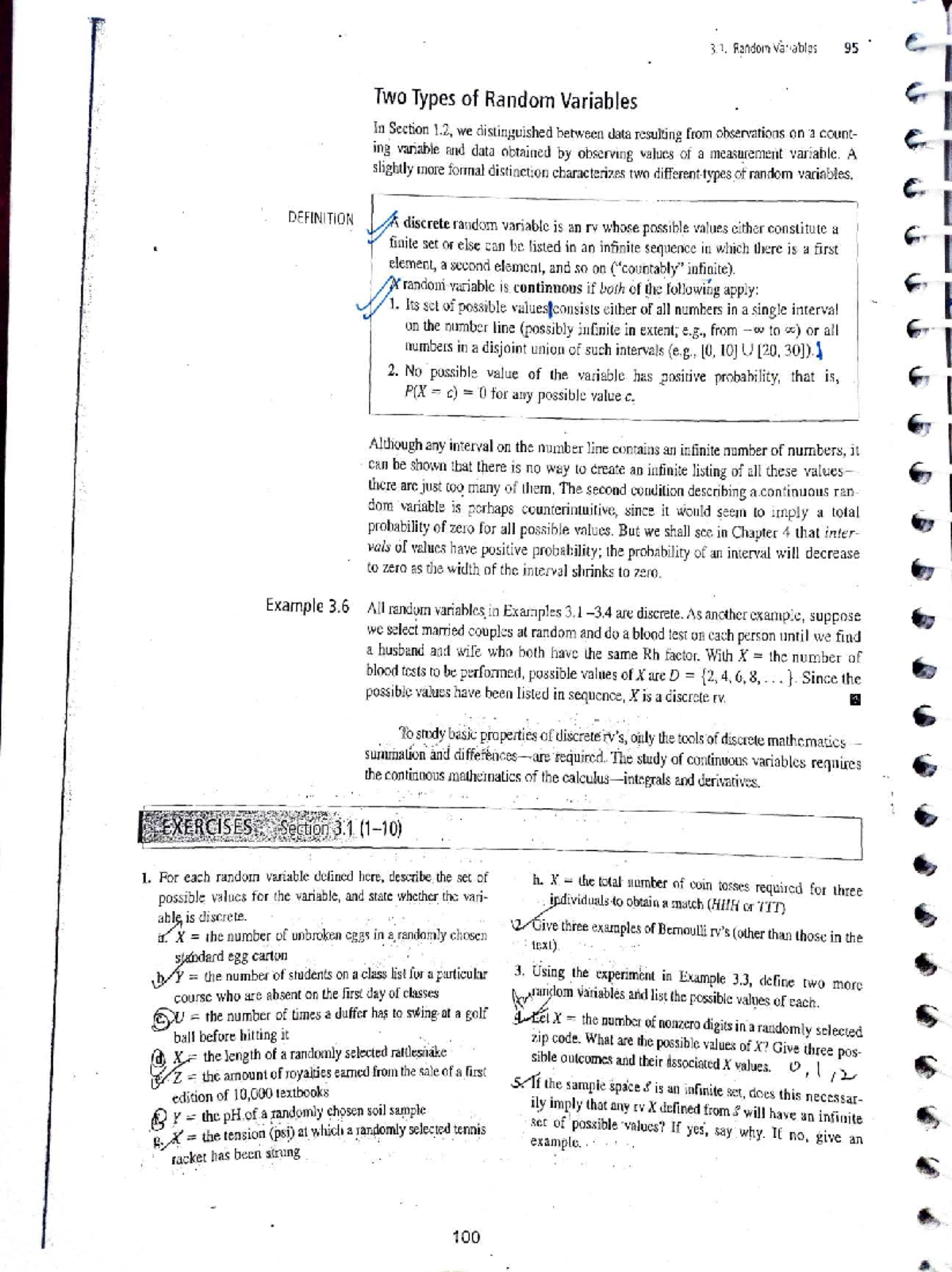 Chapter 3.1 - Random Variables: Discrete vs Continuous Types - Studocu