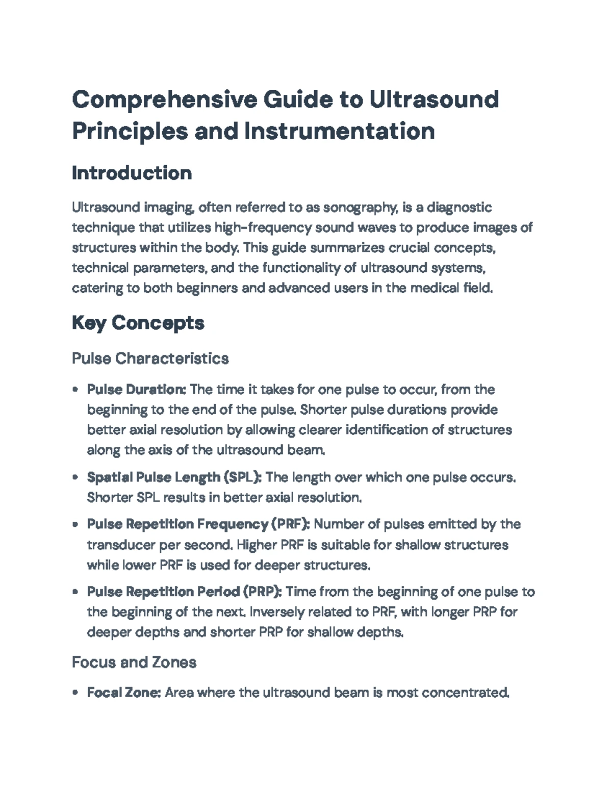 Ultrasound Imaging (MED 101): Key Principles & Techniques Overview ...