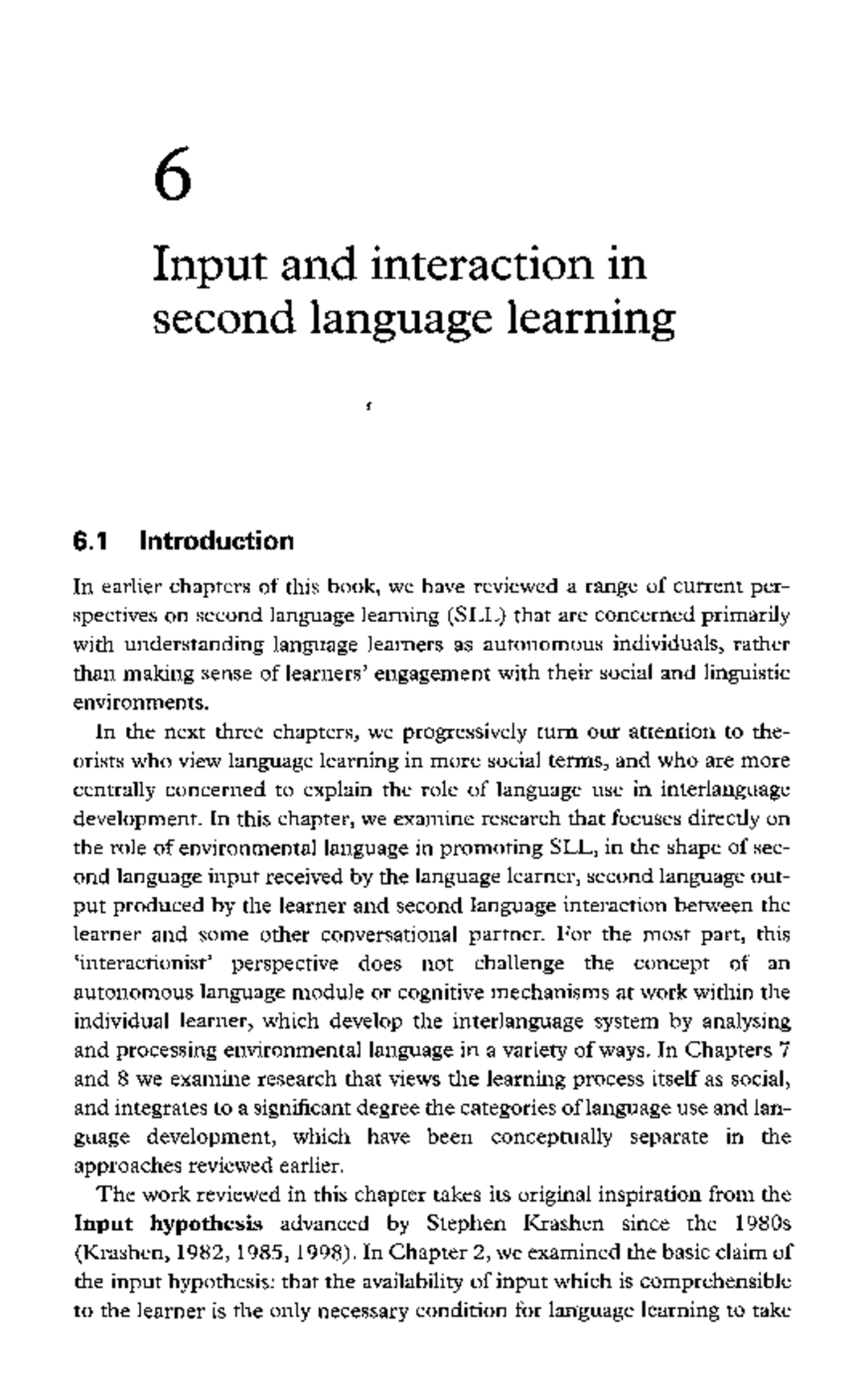 @Input and Interaction in SLA-1 - 6 Input and interaction in second ...