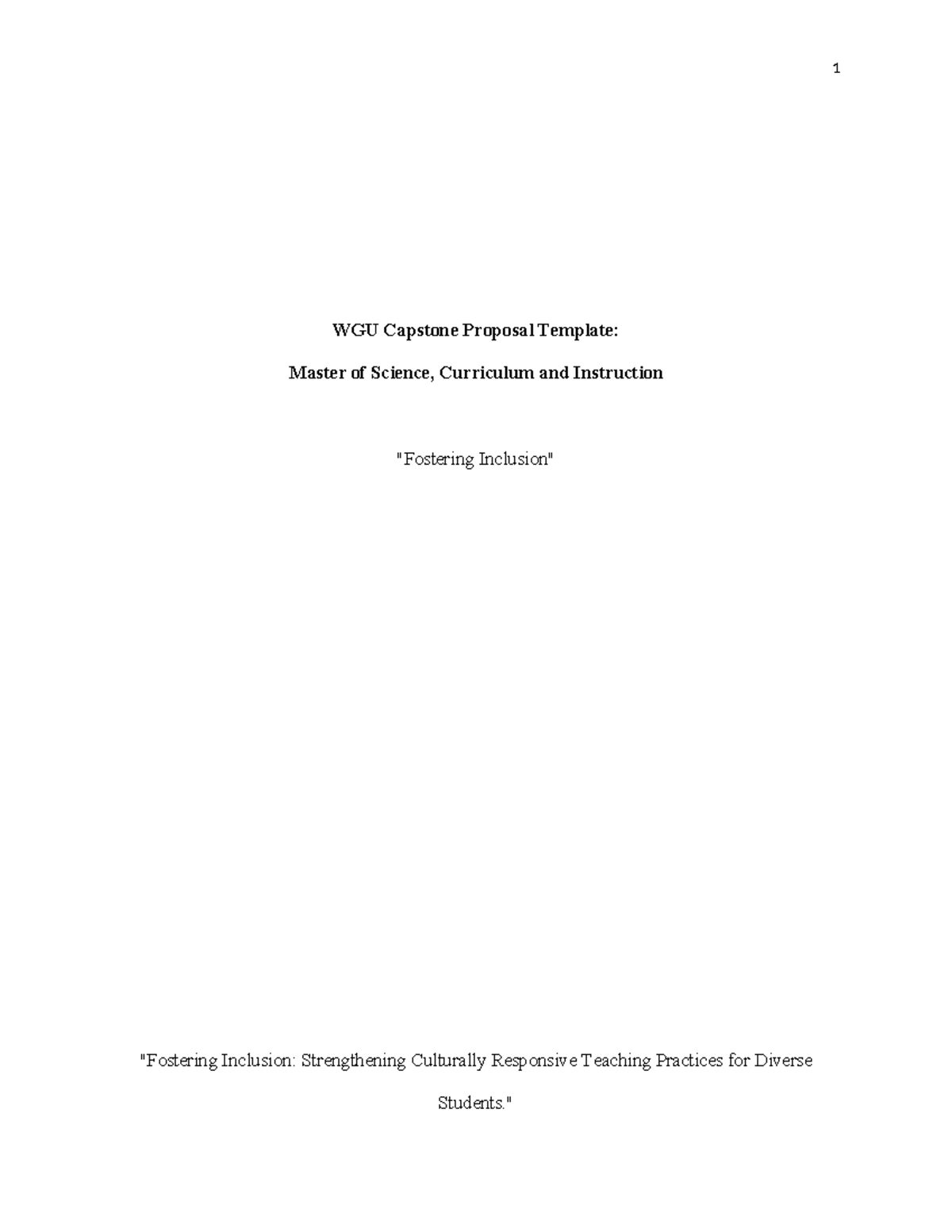 Wgu Capstone Proposal Research Type I Will Be Developing A