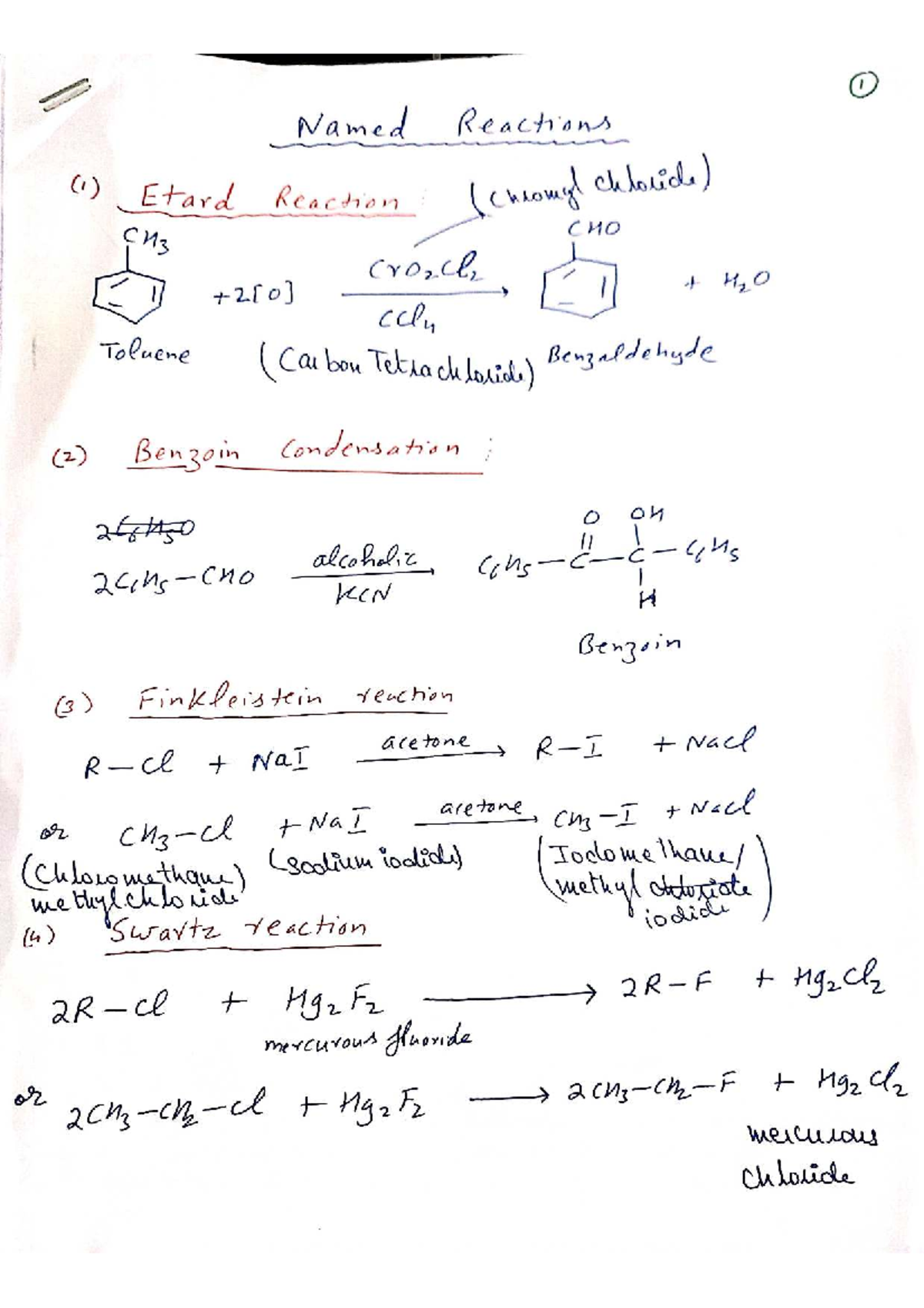 Name Reactions in Organic Chemistry: Key Mechanisms and Examples - Studocu