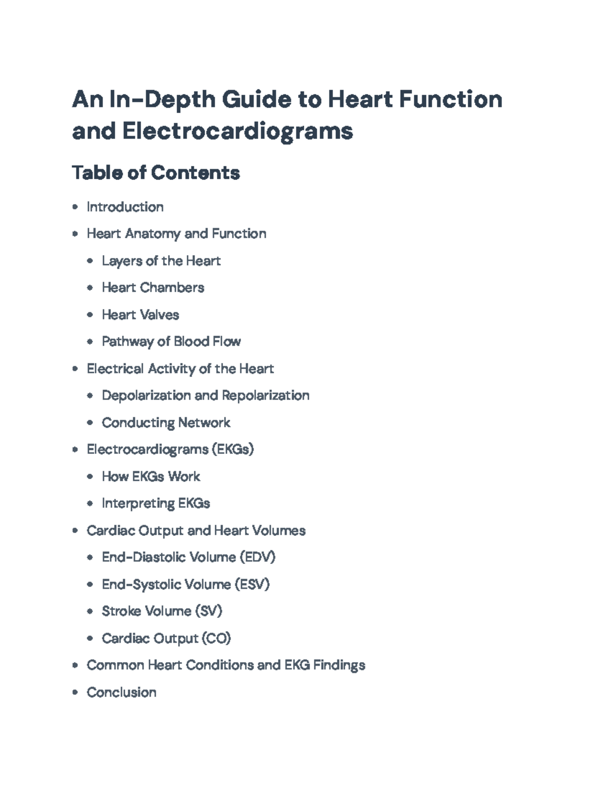 Comprehensive Guide to Heart Anatomy and EKG Interpretation - Studocu