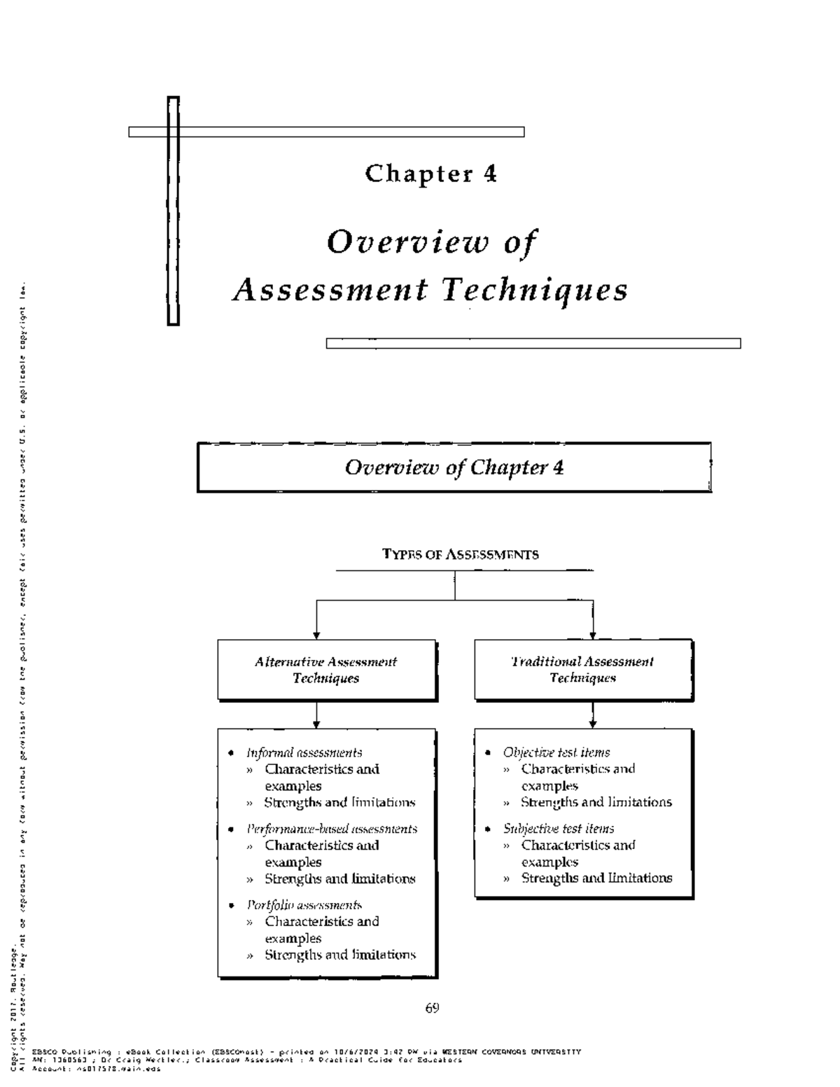 Chapter 4: Overview of Assessment Techniques in Education - Chapter 4 Overview of Assessment ...