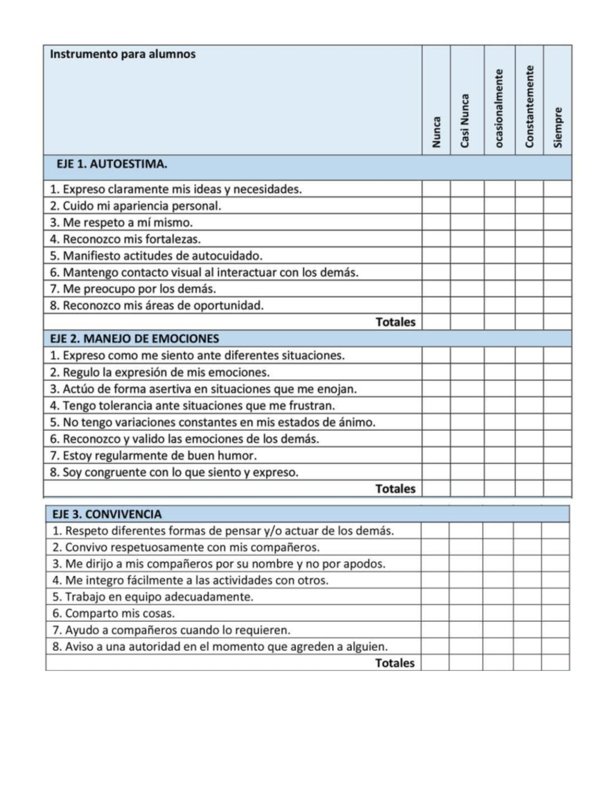 Encuesta Alumnos - Instrumento para alumnos Nunce Nuura Casin Services ...