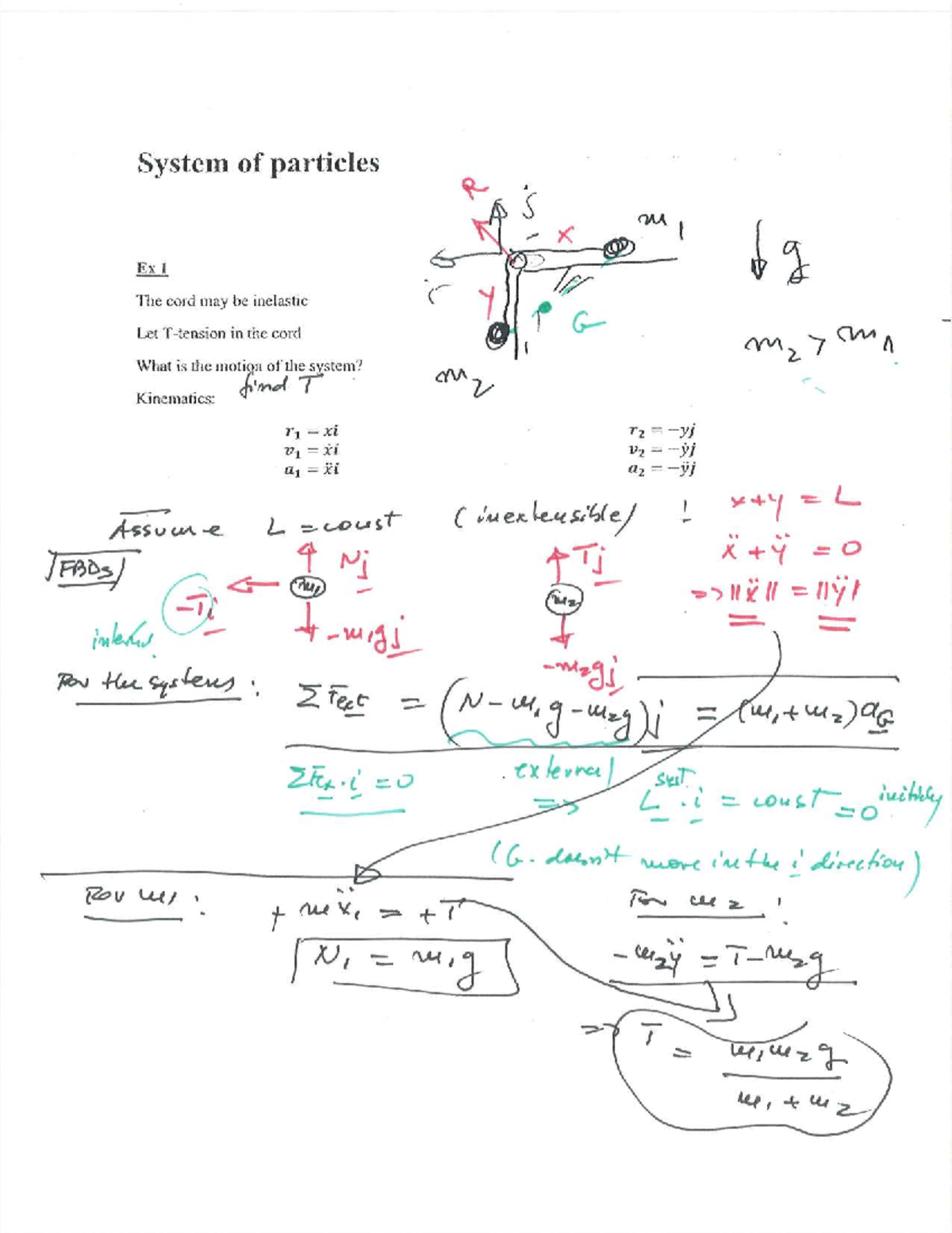 Systems of Particles: Solved Problems (PHYS 101) - Studocu