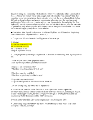 Real Life Clinical Reasoning Scenario 5.5 hours clinical - Real Life ...