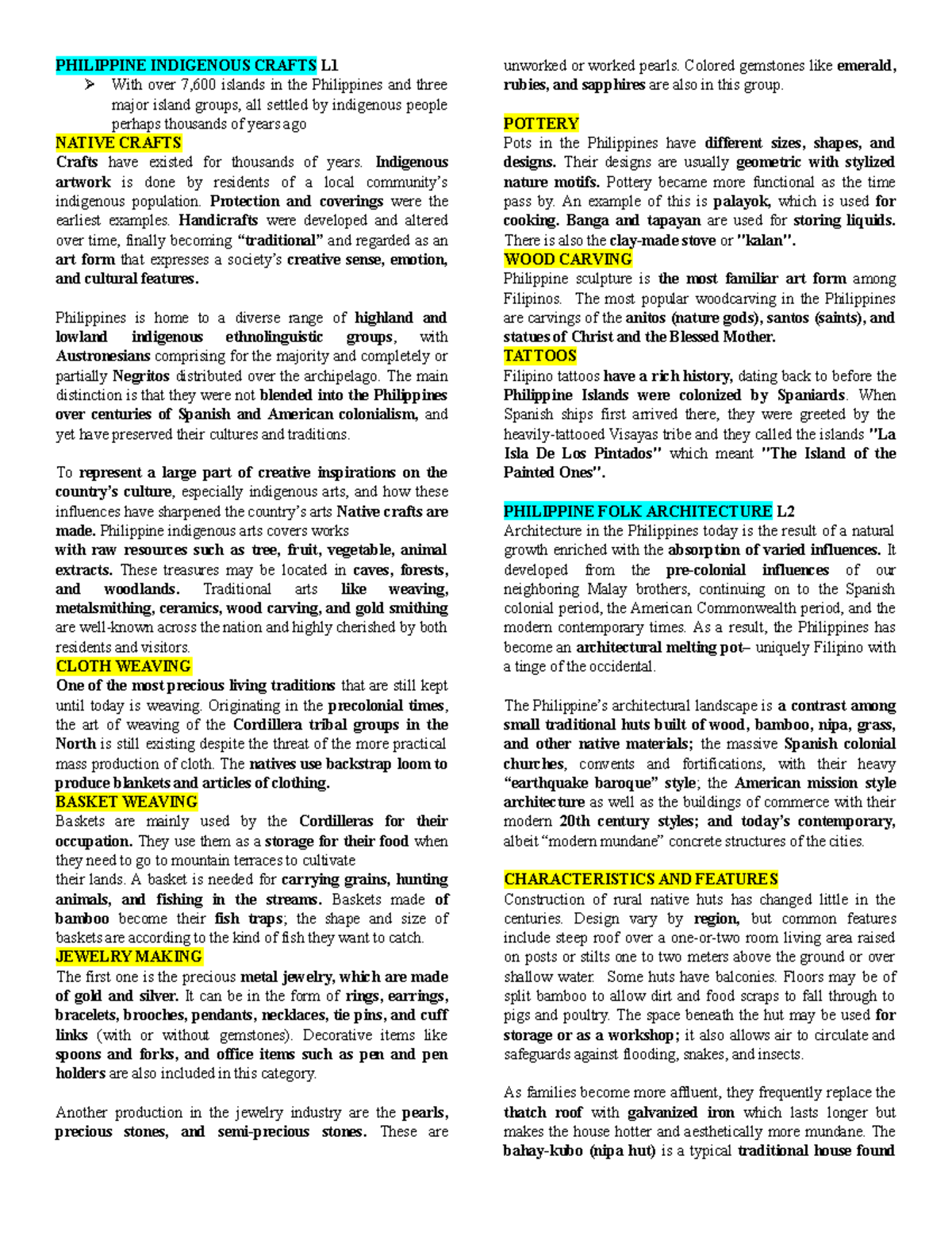 Philippine Indigenous Craft - PHILIPPINE INDIGENOUS CRAFTS L With over 7,600 islands in the ...