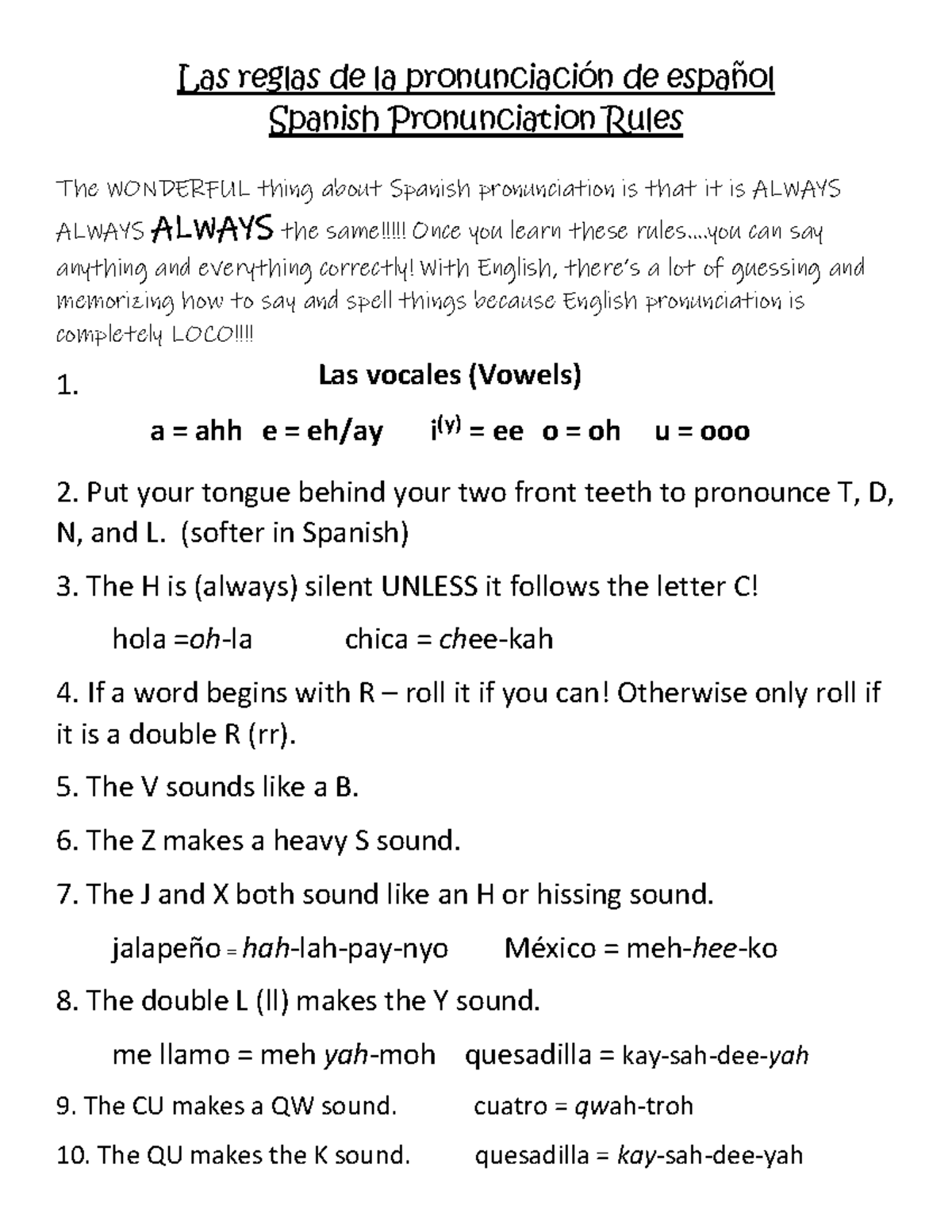 Spanish Pronunciation C And Z