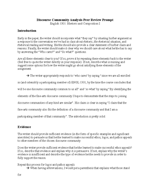 Rhetorical Analysis Peer Review Prompt 6e - Rhetorical Analysis Peer ...